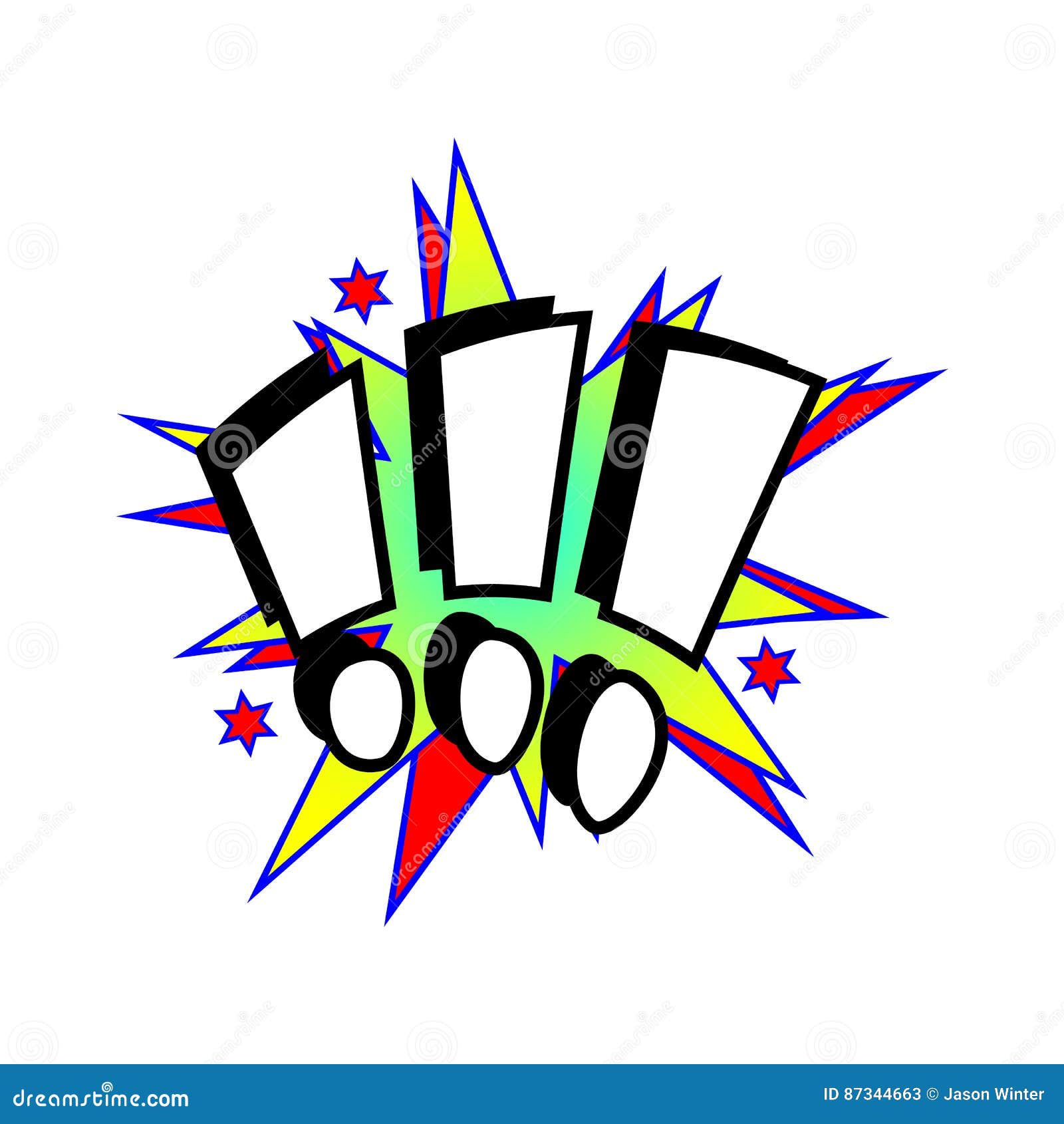 Cartoon Exclamation Explosion Stock Vector - Illustration of speech ...