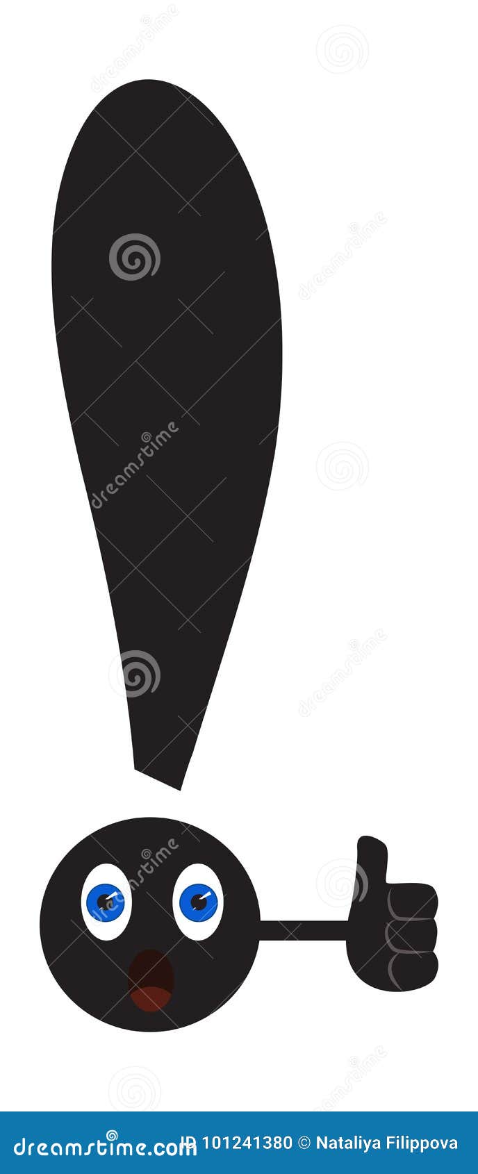 Cartoon exclamation mark stock vector. Illustration of concept - 101241380