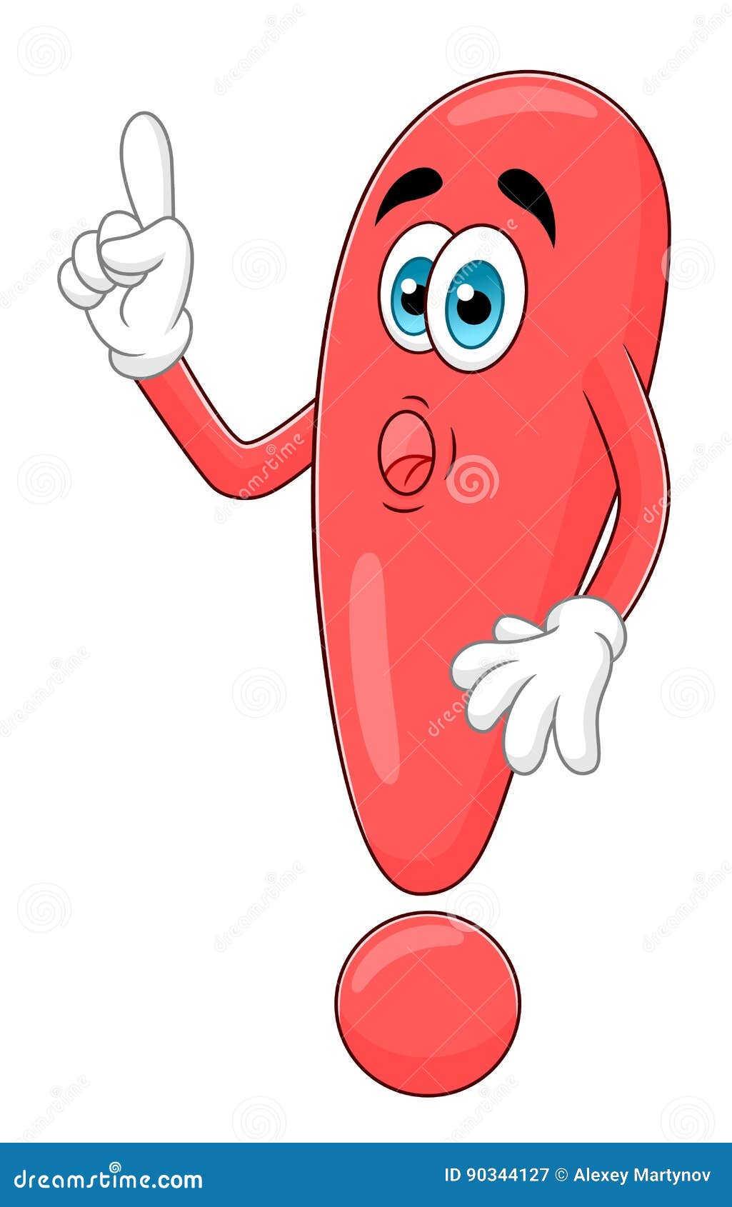 Cartoon exclamation point stock vector. Illustration of warning - 90344127