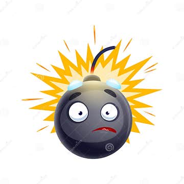Cartoon Exploding Bomb Character with Wick or Fuse Stock Vector ...