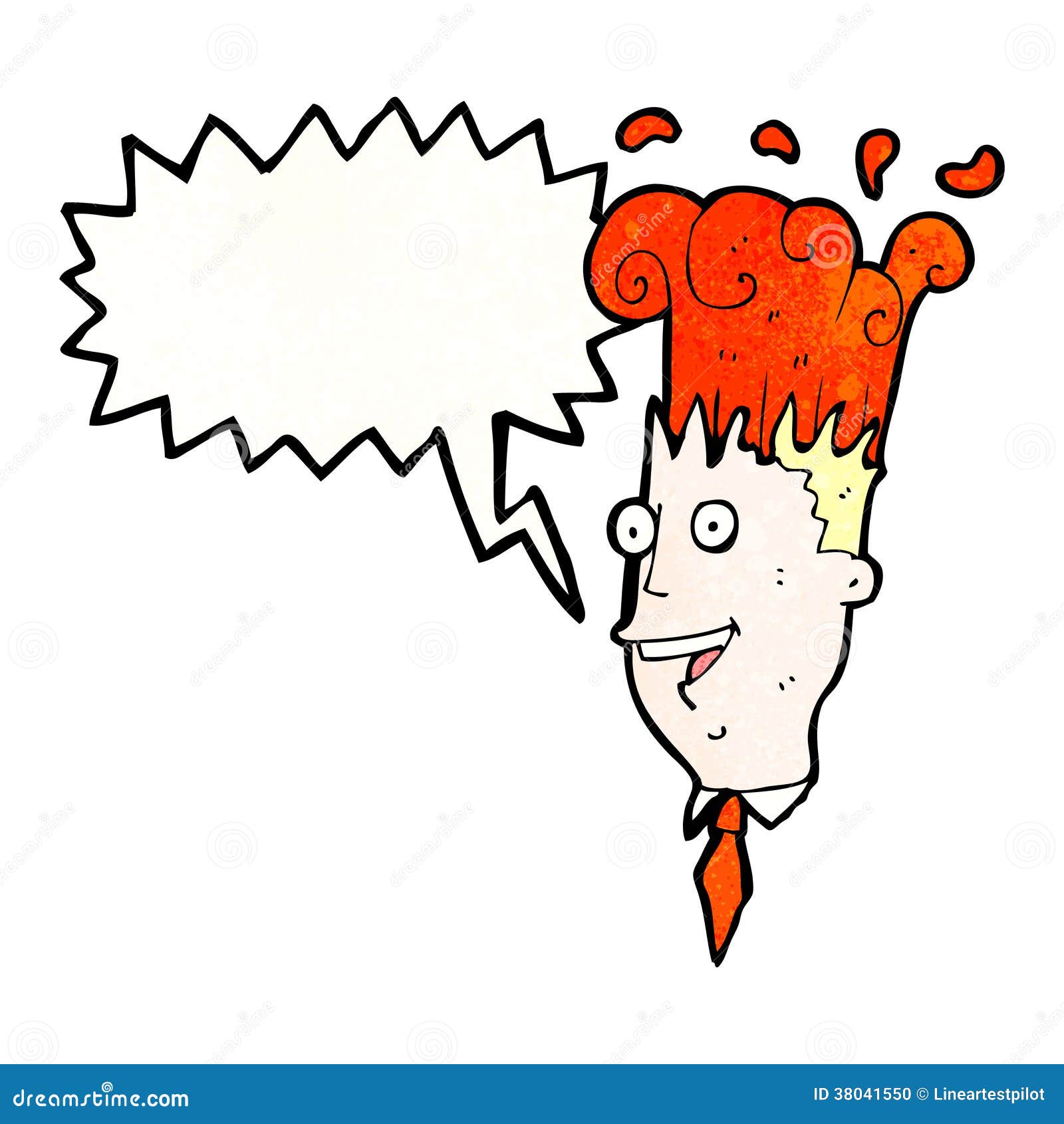 Cartoon exploding head man stock vector. Illustration of artwork - 38041550