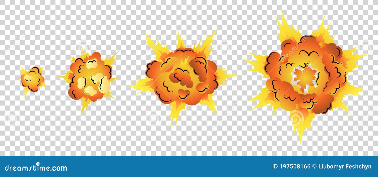 Cartoon Explosion Animation Frames for Game. Boom Storyboard Comics ...