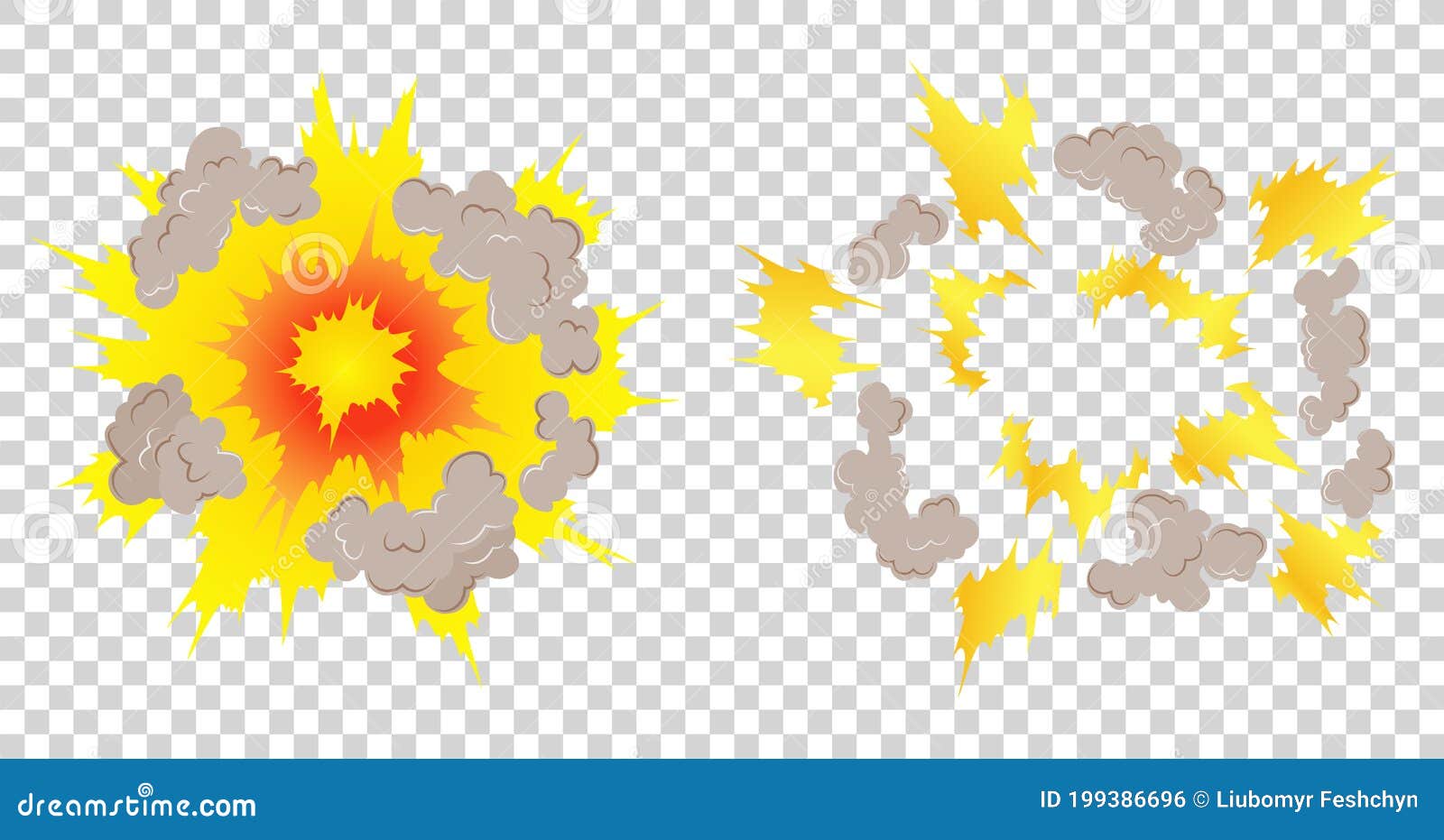 Cartoon Explosion Animation Frames for Game. Boom Storyboard Comics ...