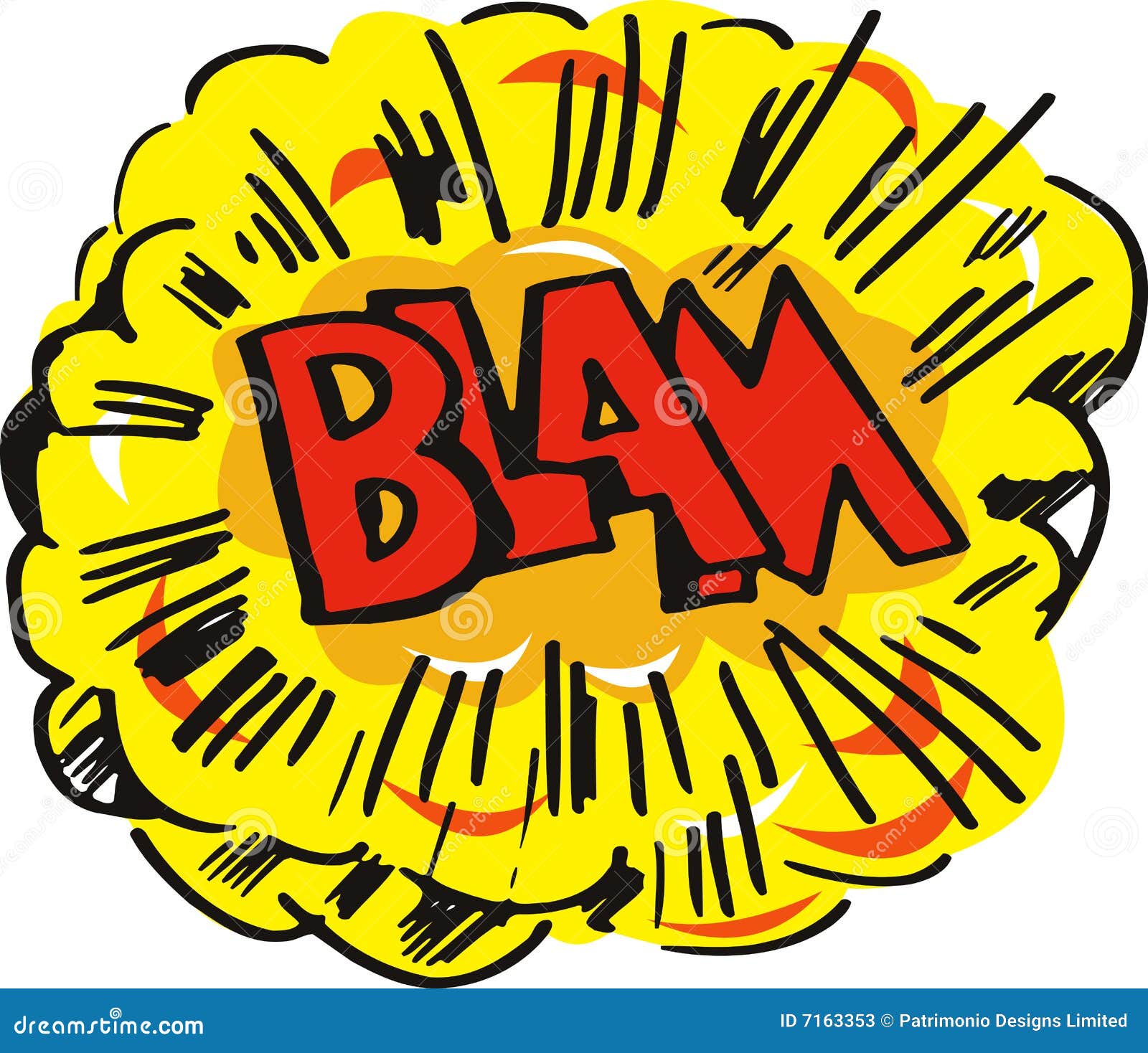 Blam Explosion Pop Art Comic Design Cartoon Vector | CartoonDealer.com ...