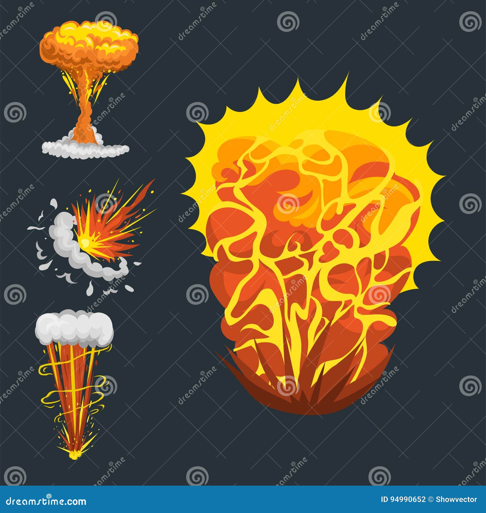 Cartoon Explosion Boom Effect Animation Game Sprite Sheet Explode Burst ...