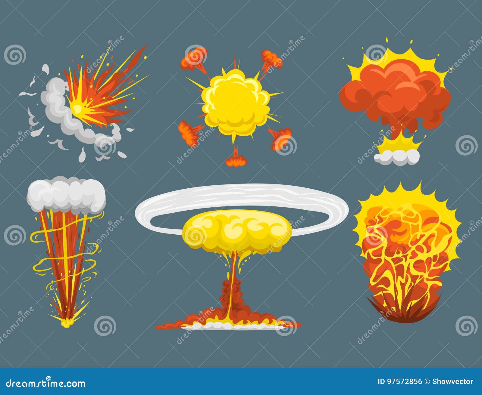 Cartoon Explosion Boom Effect Animation Game Sprite Sheet Explode Burst ...