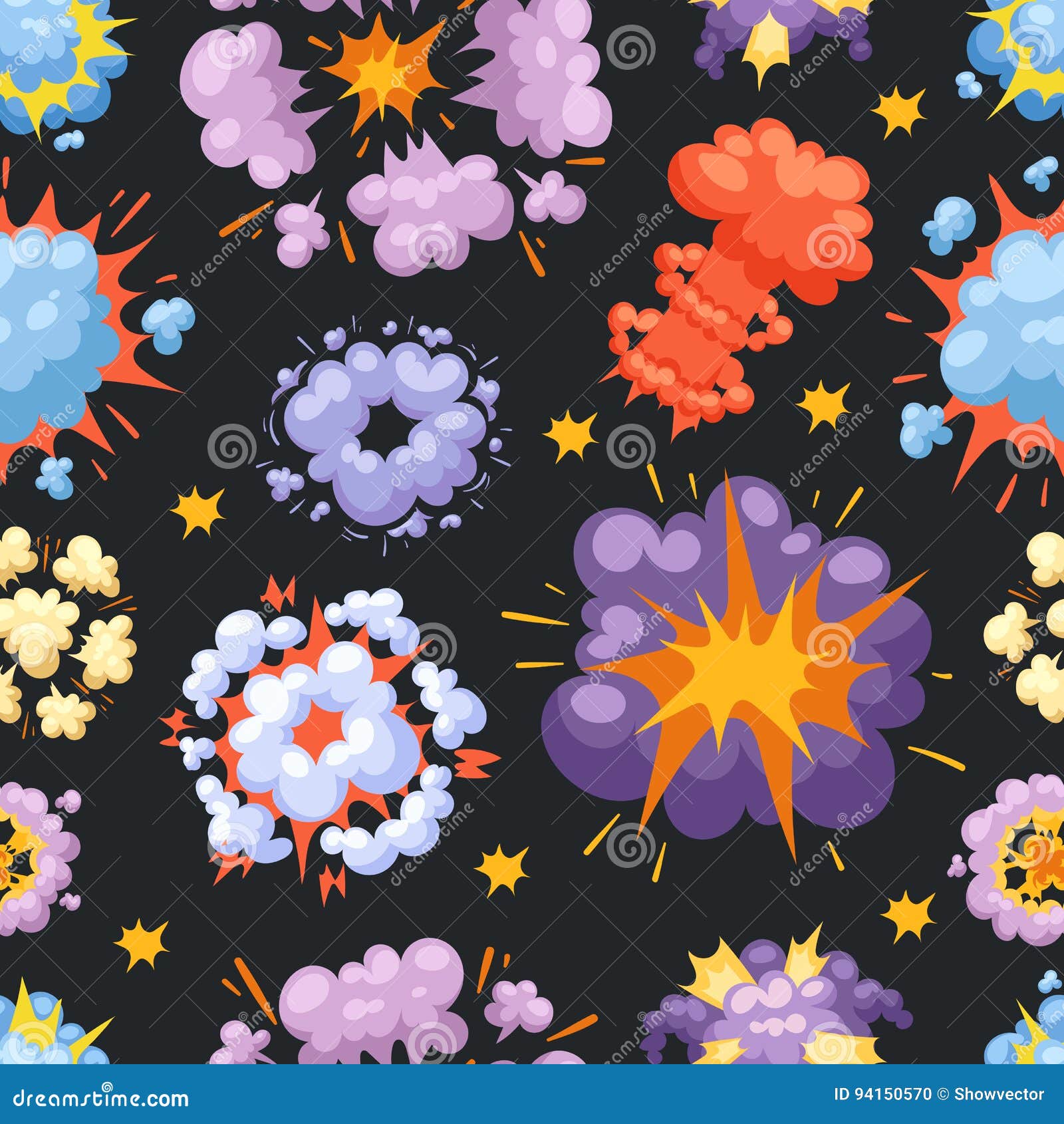 Explosion Ka-boom Cartoon Vector | CartoonDealer.com #27808209