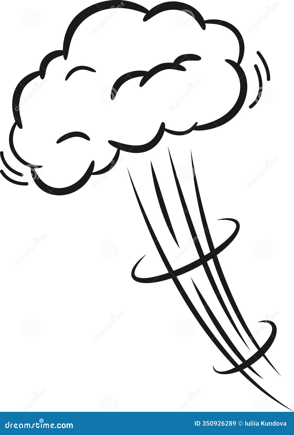 Cartoon Explosion Bursting with Energy, Releasing Clouds of Smoke and ...