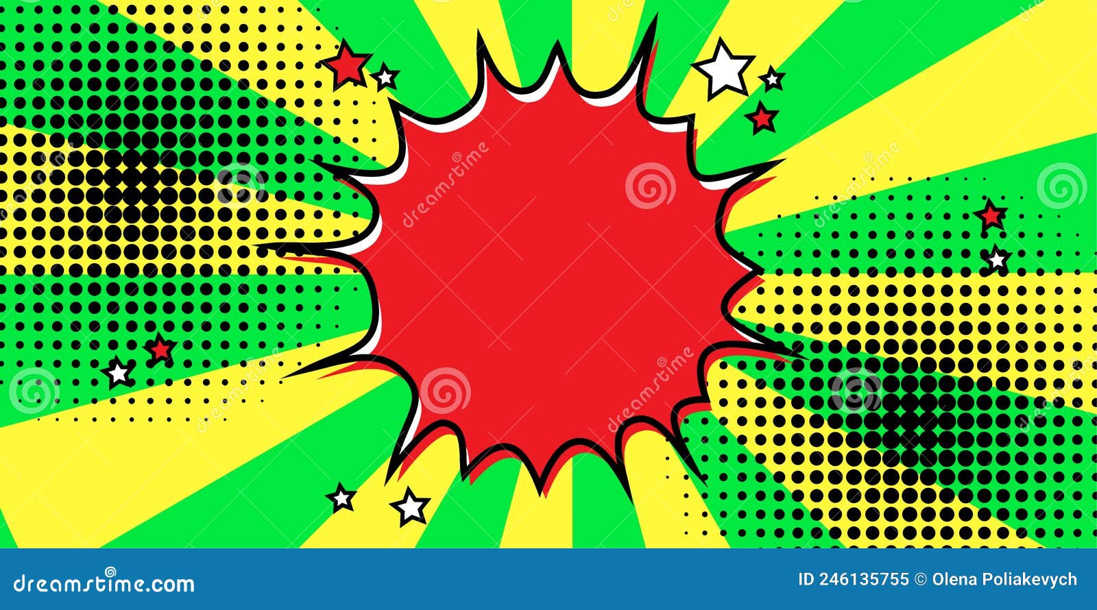 Cartoon Explosion. Comic Illustration. Superhero Design. Vector ...