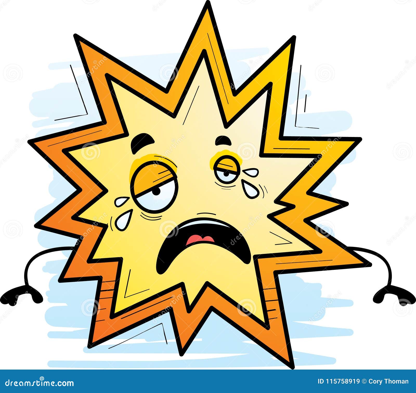 Cartoon Explosion Crying stock vector. Illustration of upset - 115758919