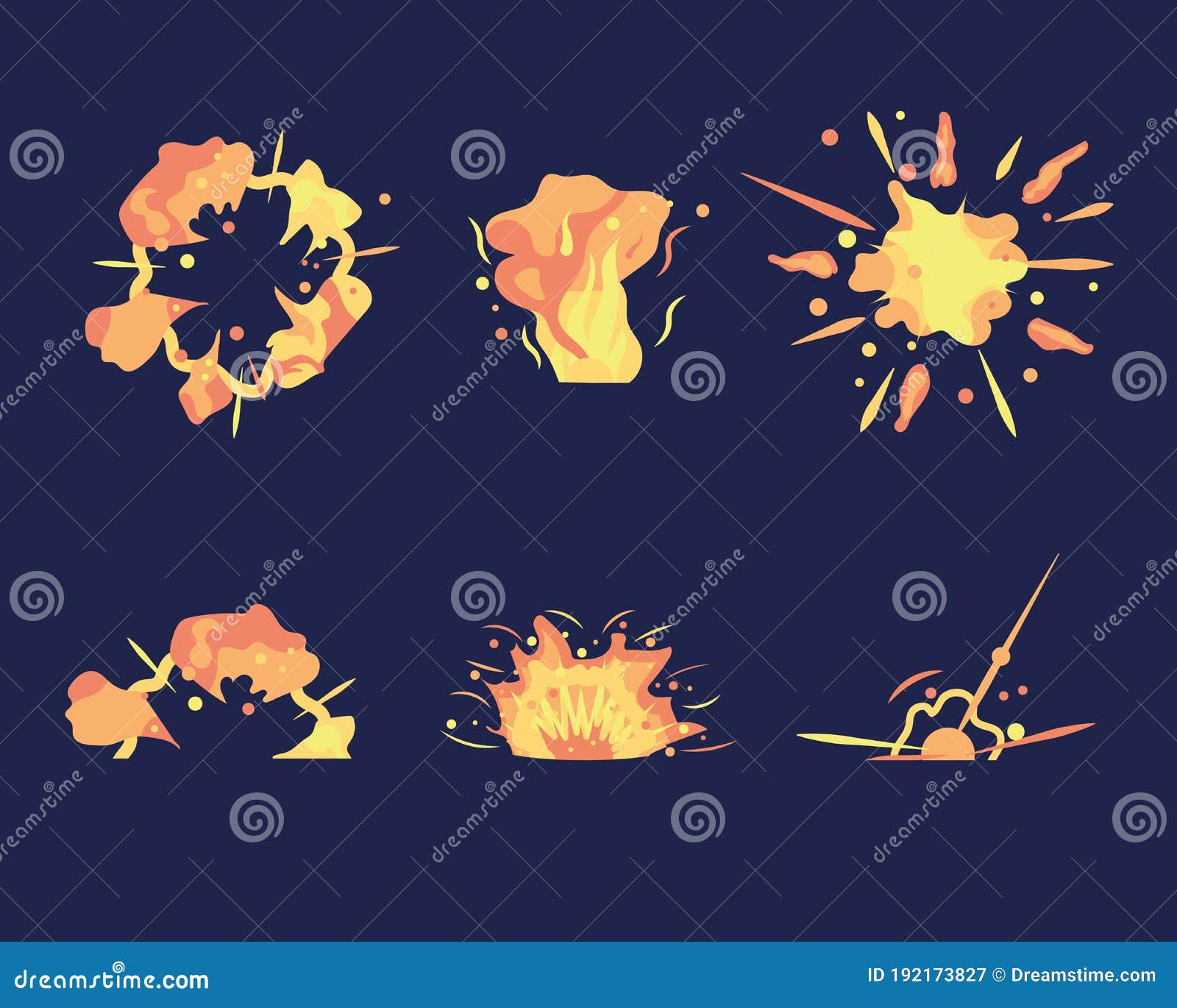 Cartoon explosion set stock vector. Illustration of cartoon - 192173827