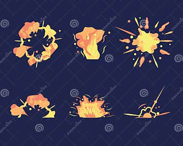 Cartoon explosion set stock vector. Illustration of cartoon - 192173827