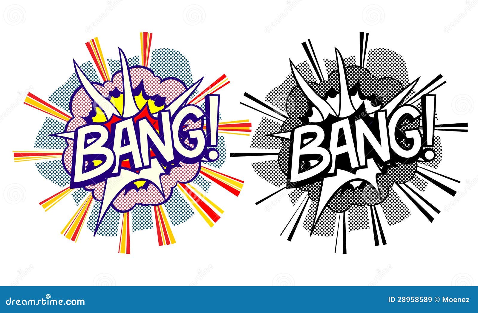Cartoon Explosion Pop-art Style Stock Vector - Illustration of retro ...