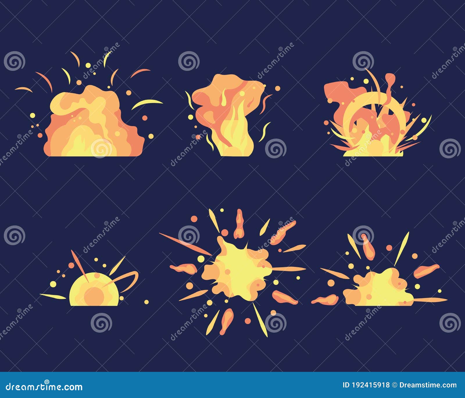 Cartoon explosion set stock vector. Illustration of dynamite - 192415918