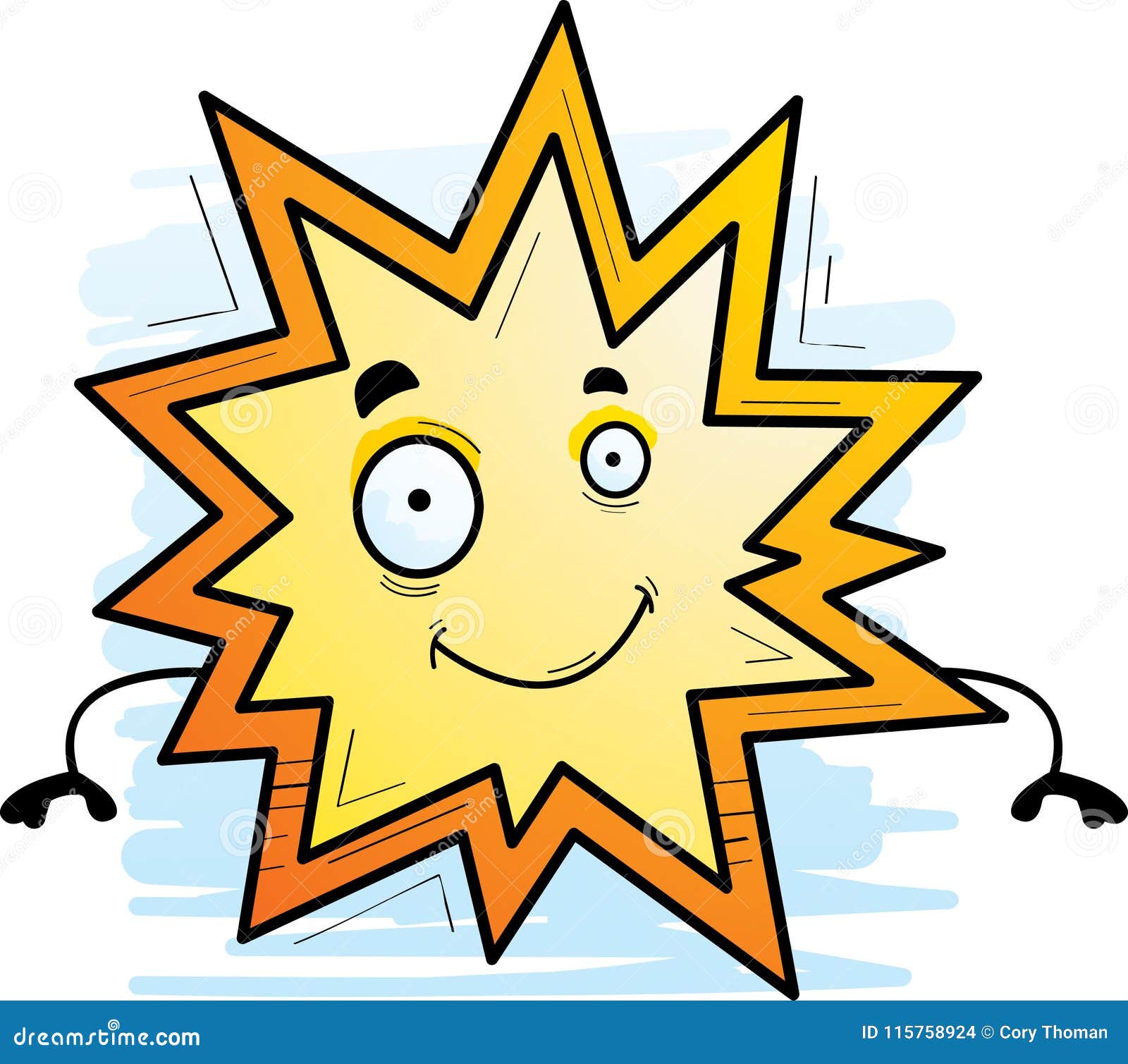 Cartoon Explosion Smiling stock vector. Illustration of happy - 115758924