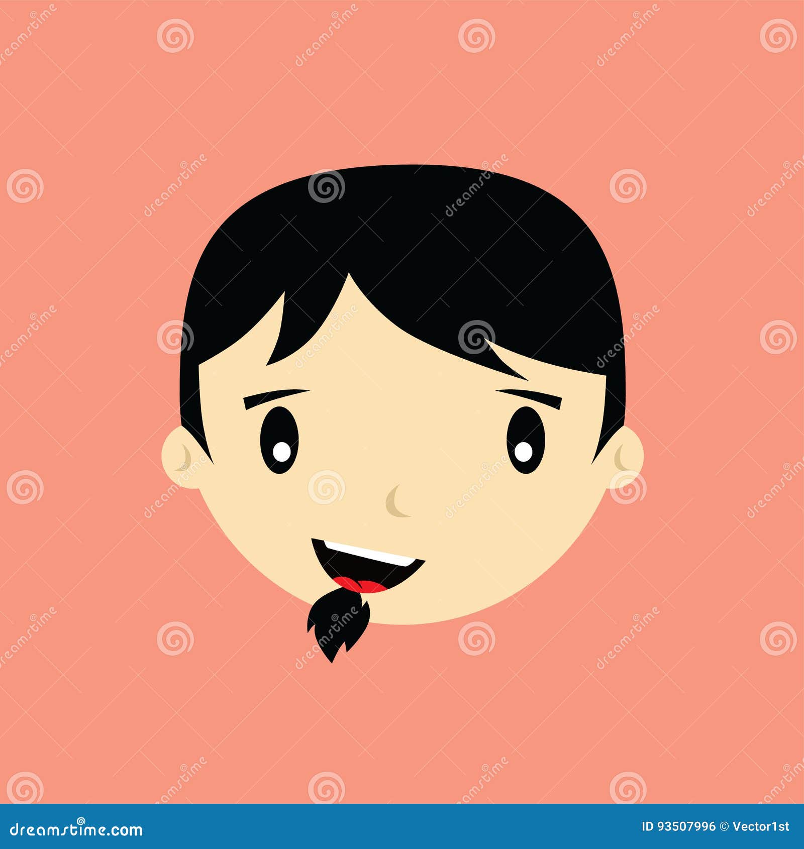 Cartoon Expression Face Male Guy Man Art Stock Vector - Illustration of ...
