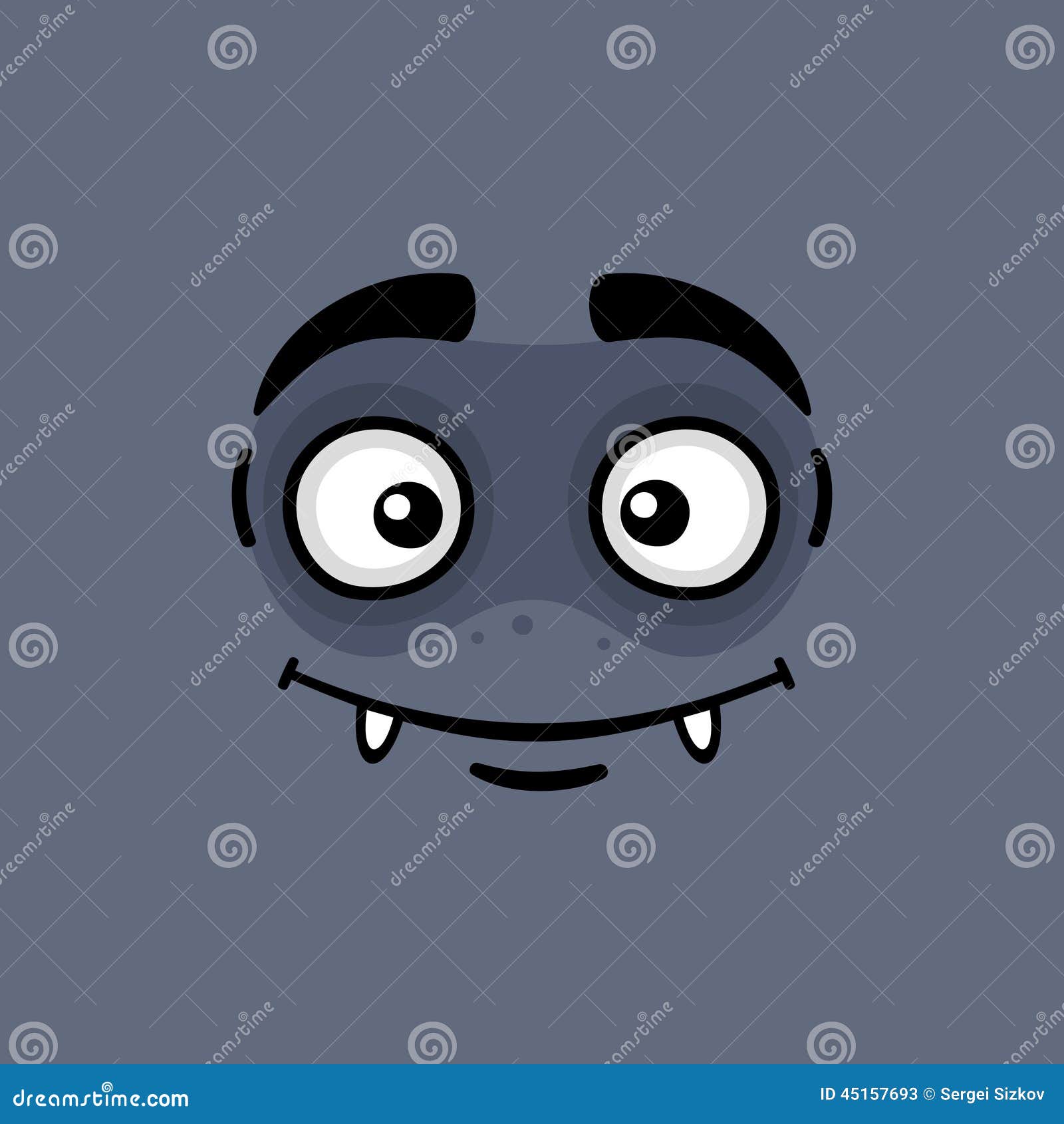 Cartoon Expression Of Angry And Grumbling Face. Carton Emoticon. Doodle ...