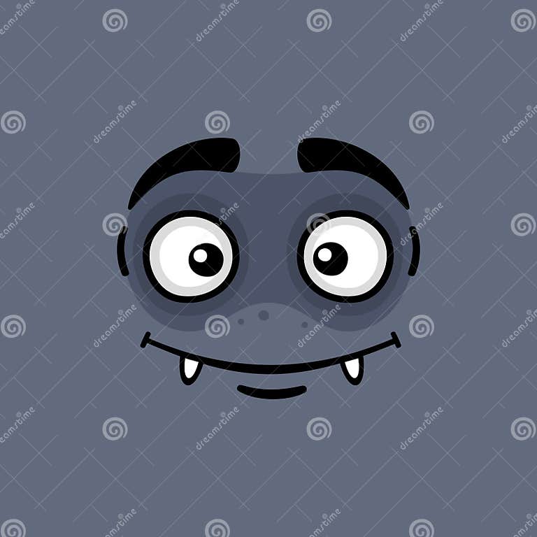 Cartoon Expression Monster Face. Vector Stock Vector - Illustration of ...