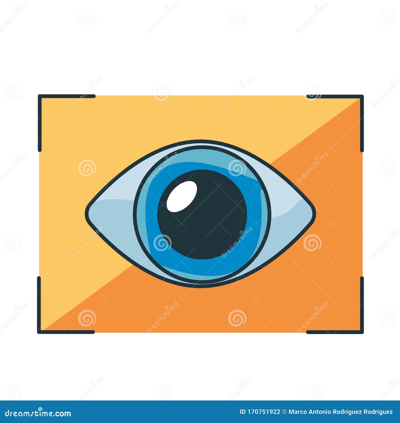Cartoon Eye Icon Emoji Isolated Illustration Stock Illustration ...