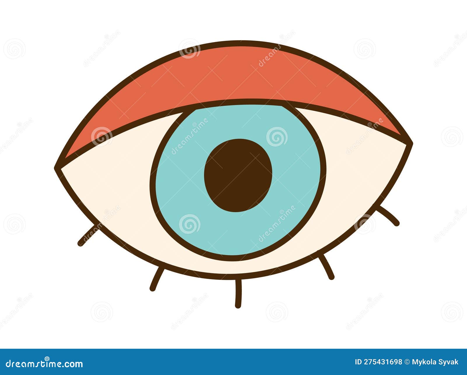 Cartoon Eye Illustration stock vector. Illustration of symbol - 275431698