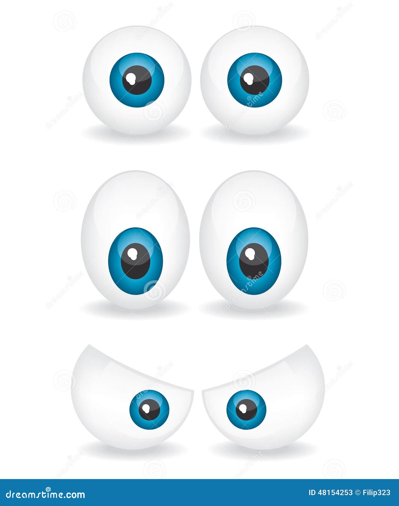 Cartoon eye illustration stock vector. Illustration of blue - 48154253