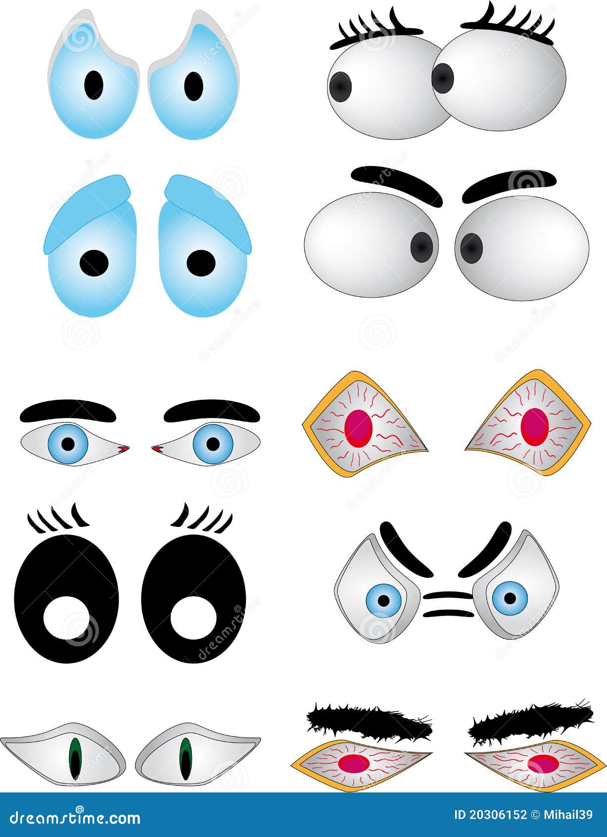 Cartoon eye set stock vector. Illustration of people - 20306152