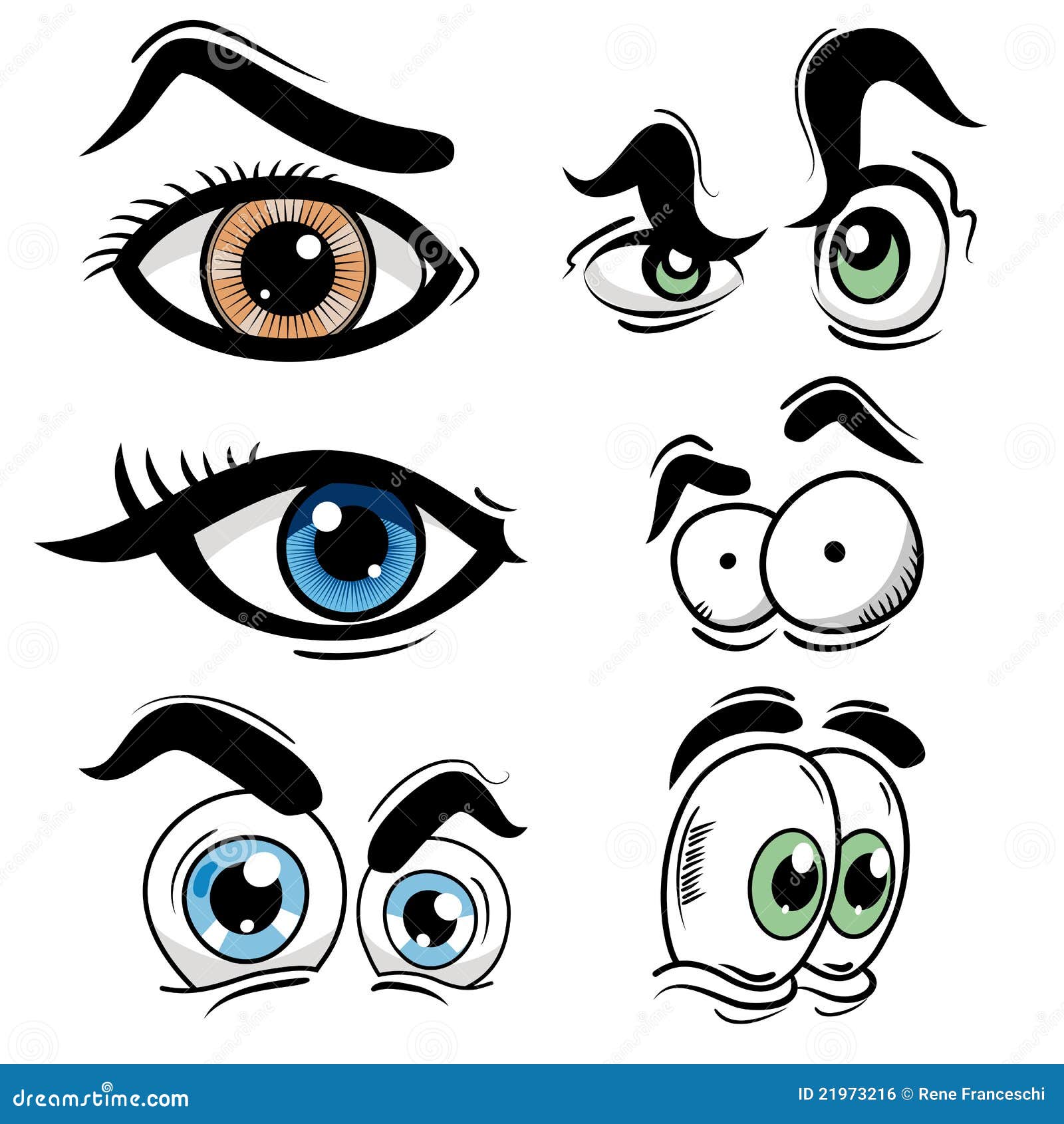 Cartoon Eye Set Royalty Free Stock Image - Image: 21973216