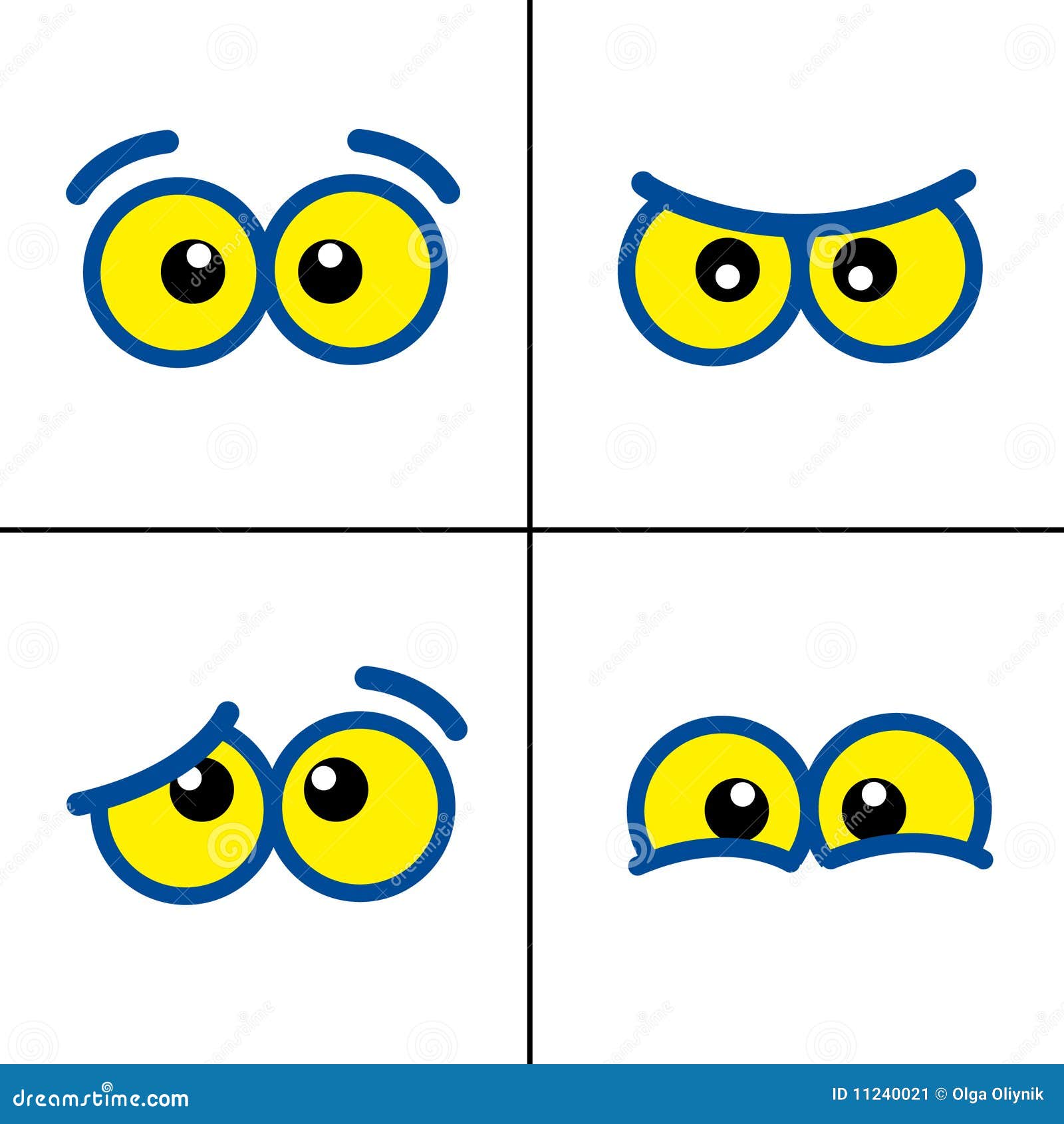 Cartoon eyes stock illustration. Illustration of blink - 11240021
