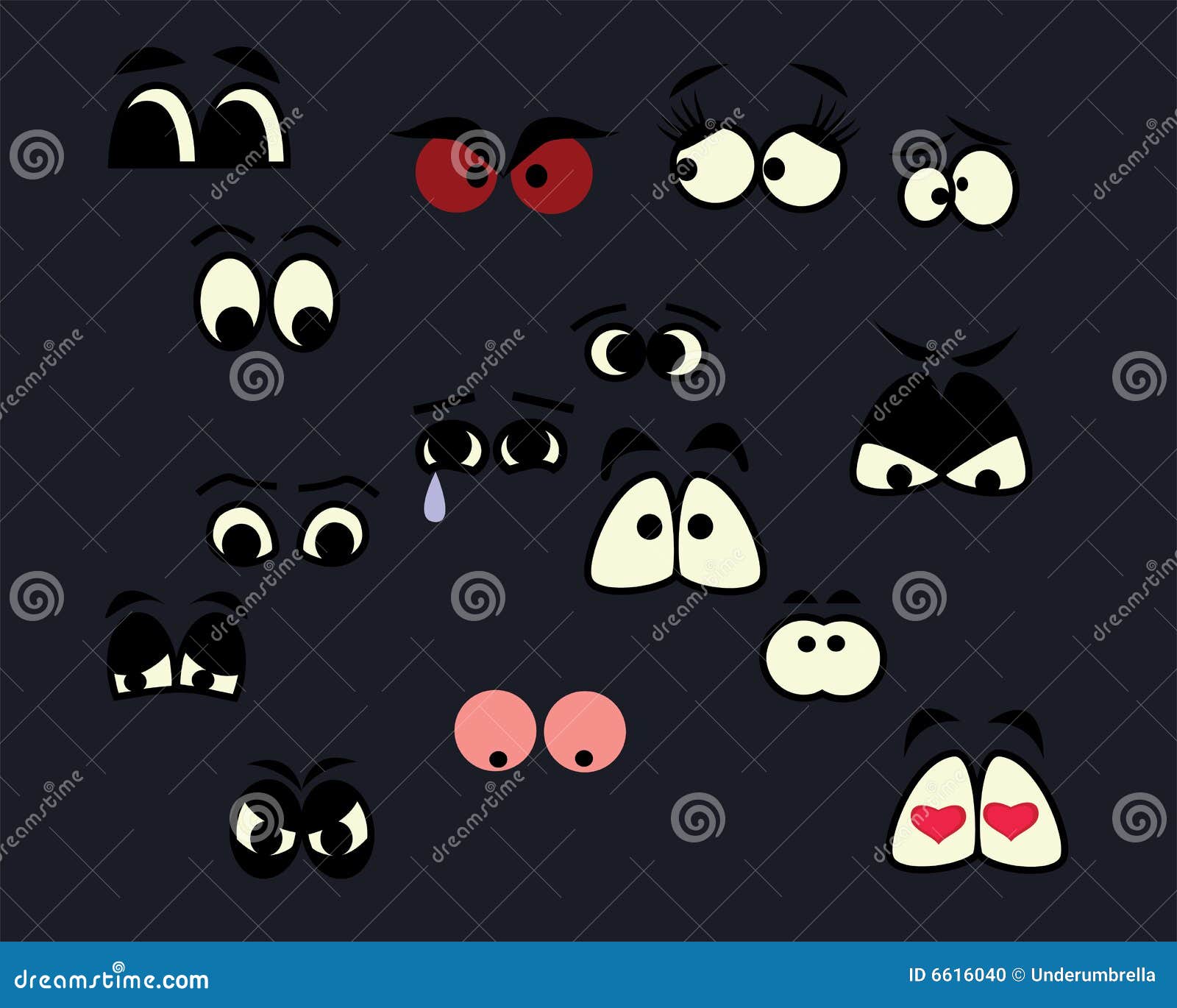 Cartoon eyes stock vector. Illustration of vector, surprise - 6616040
