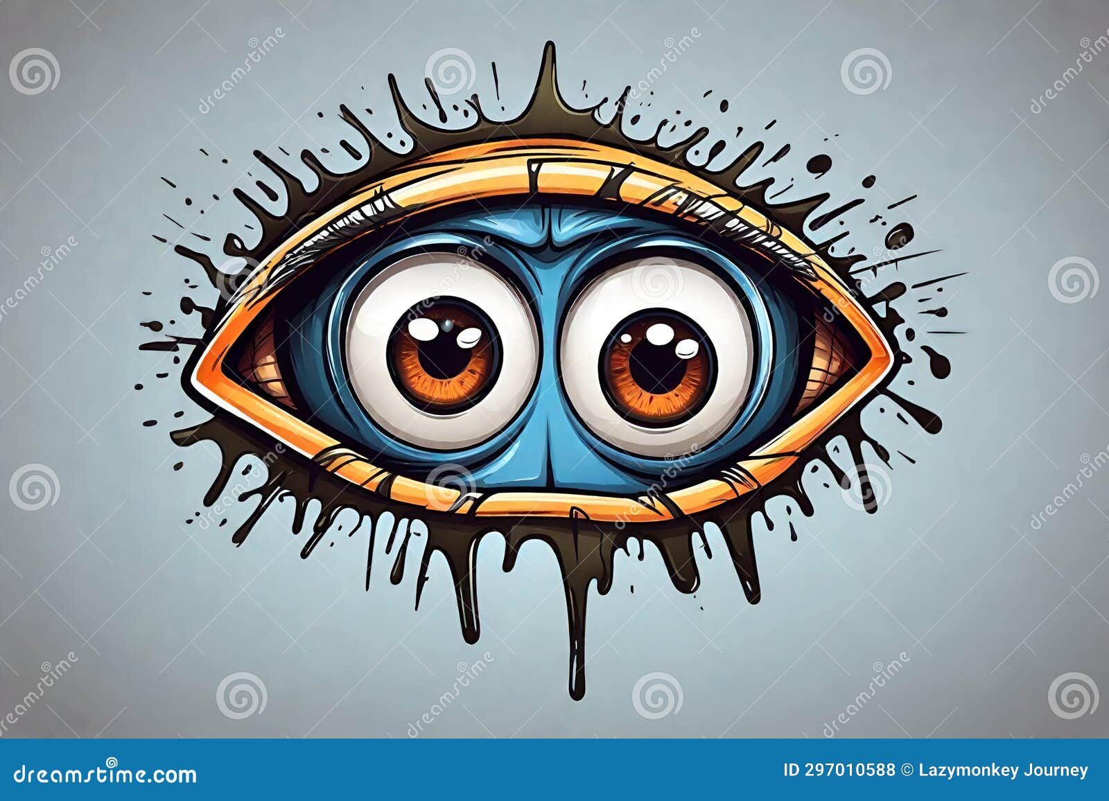 Cartoon Eyes Graphic Comic Emotion Evil Face Stock Illustration ...