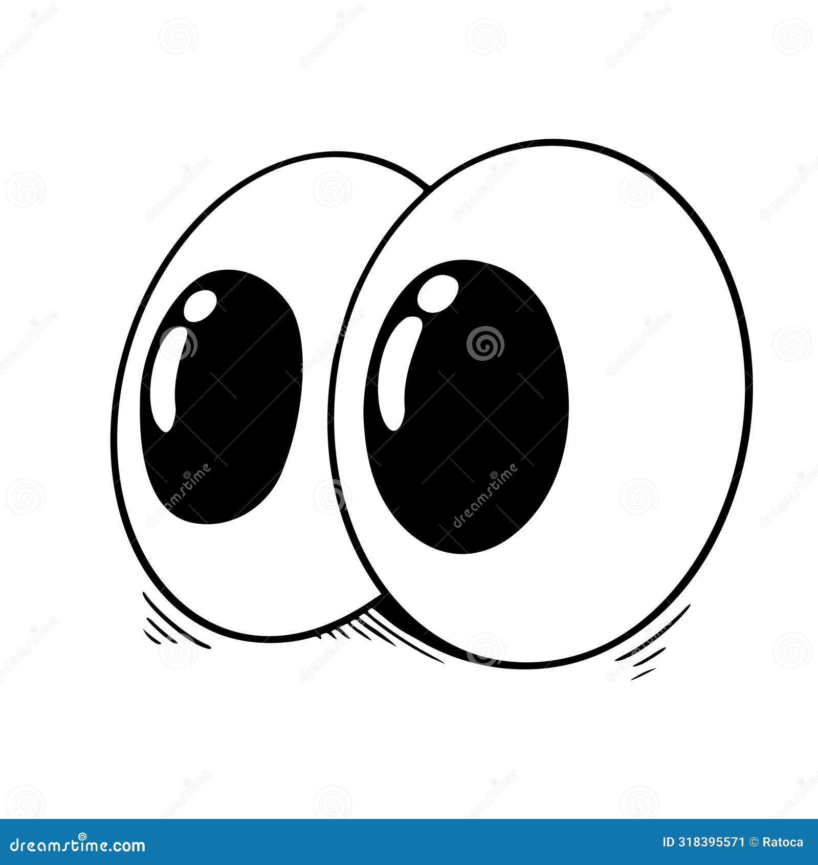 Cartoon eyes looking stock vector. Illustration of eyeball - 318395571
