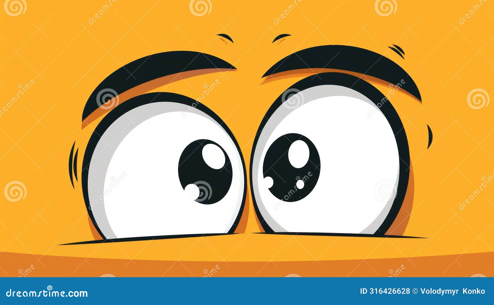 Cartoon Eyes Peeping Over Edge Stock Photo - Image of engaging, funny ...