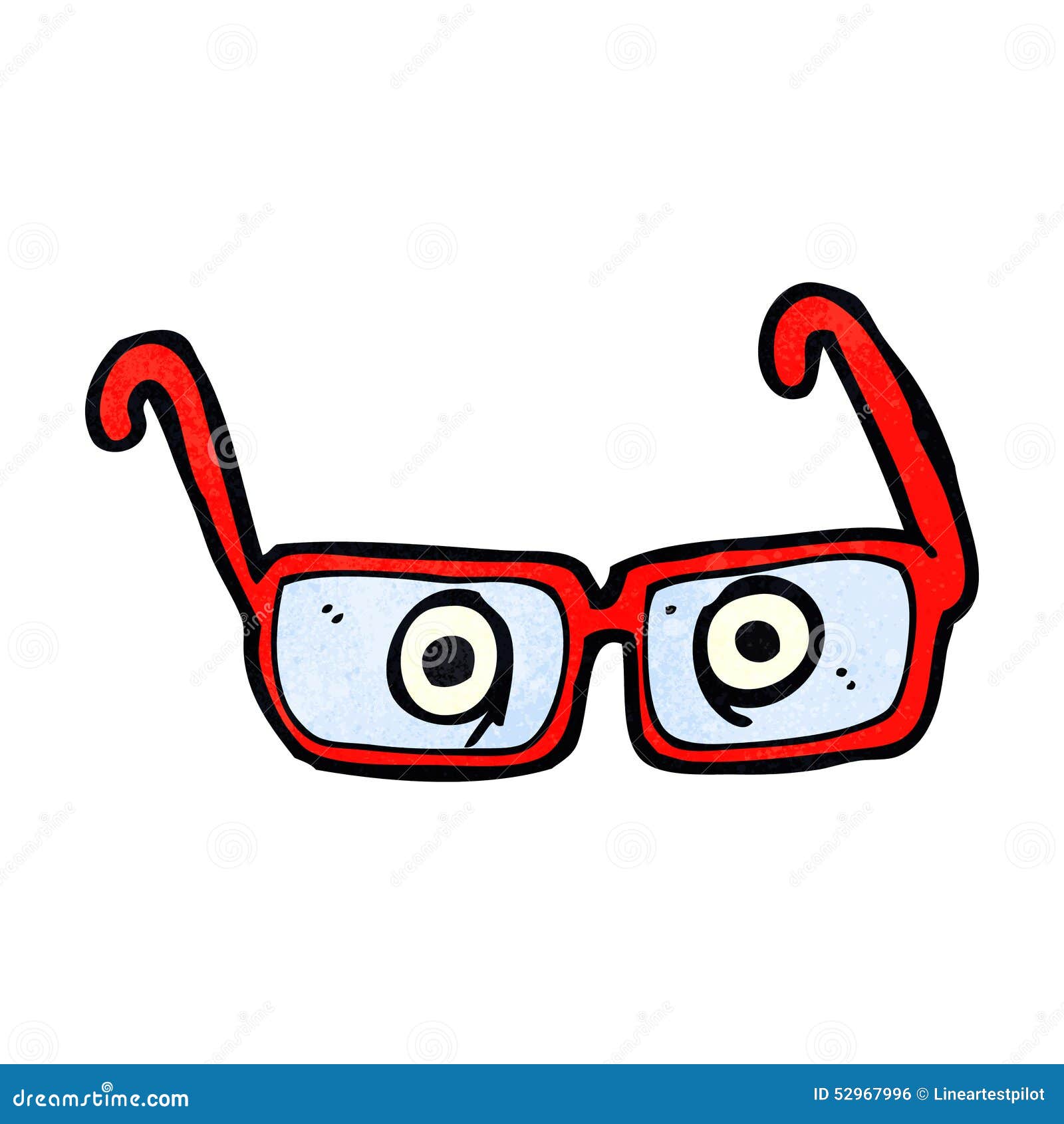 Cartoon eyes in spectacles stock illustration. Illustration of drawn ...