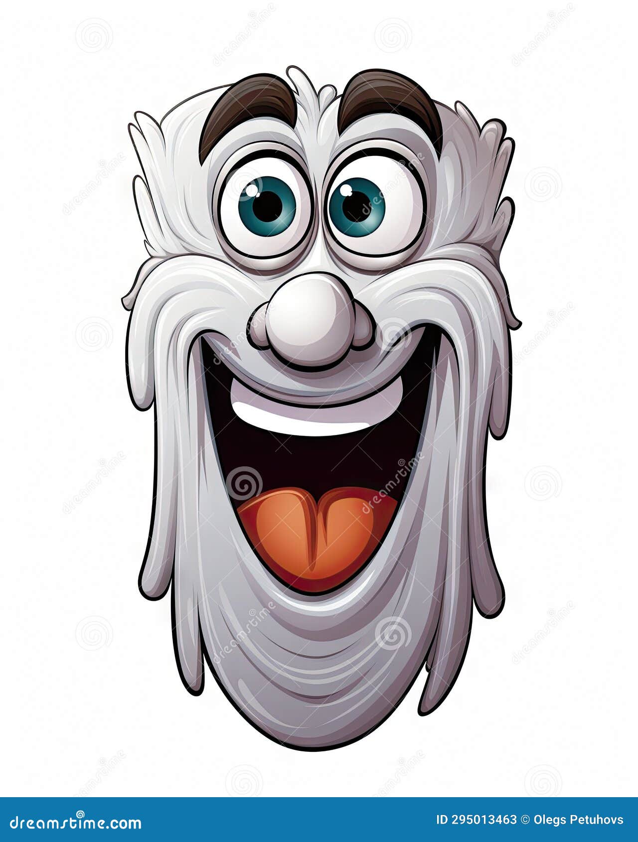 A Cartoon Face with a Big Grin on it S Face. Generative Ai Stock ...