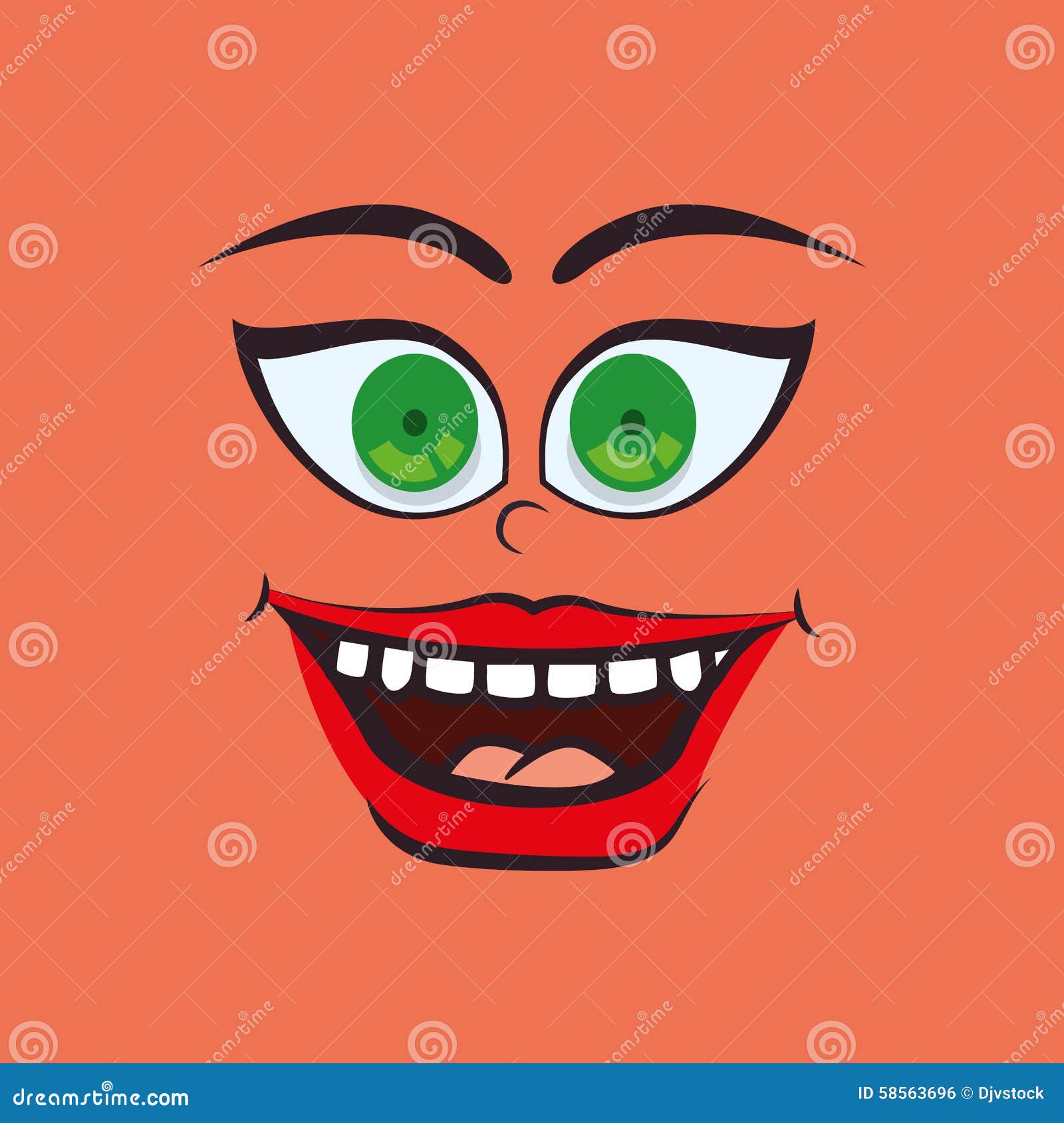 Cartoon face design stock vector. Illustration of caricature - 58563696
