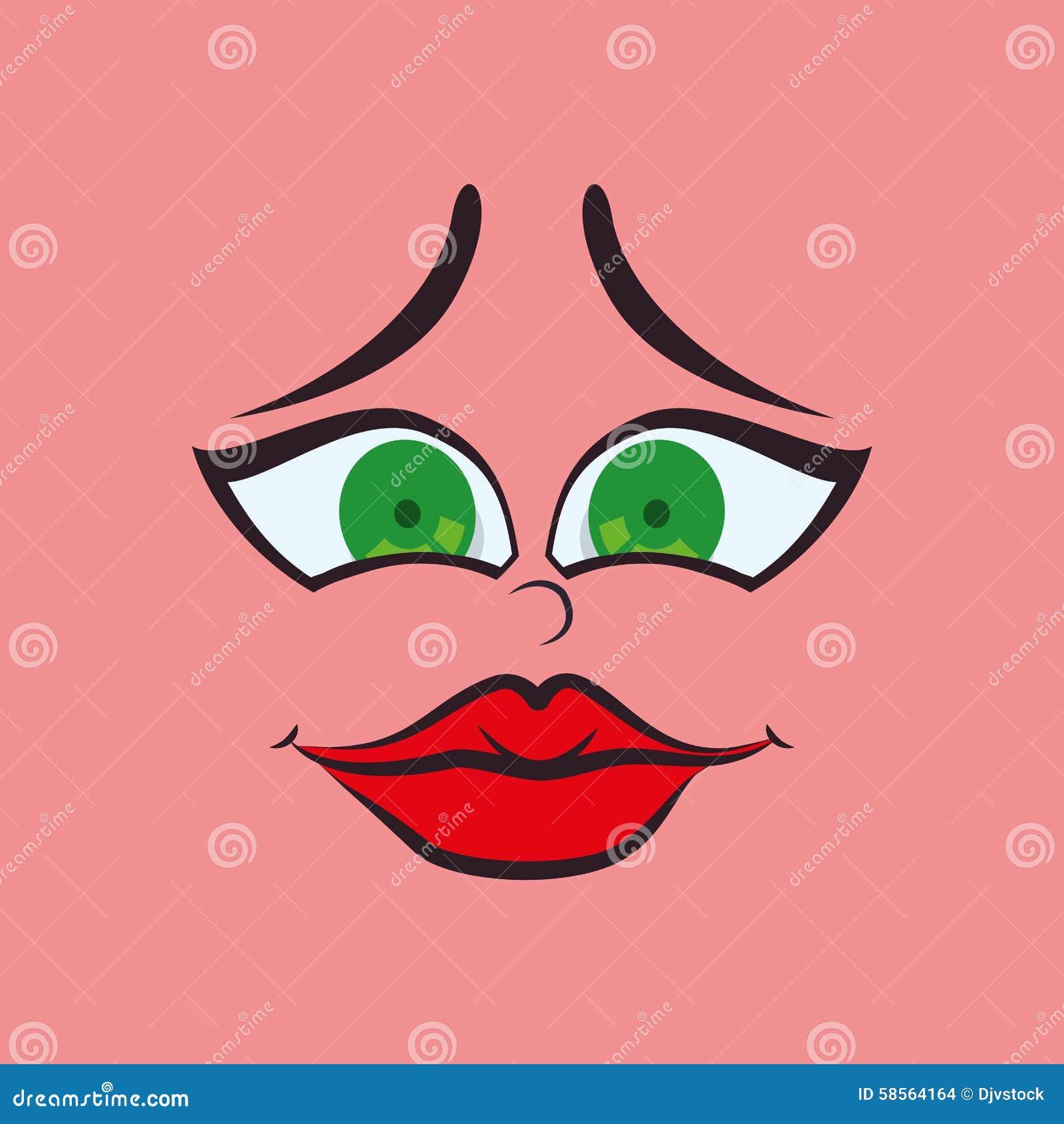 Cartoon face design stock vector. Illustration of joyful - 58564164