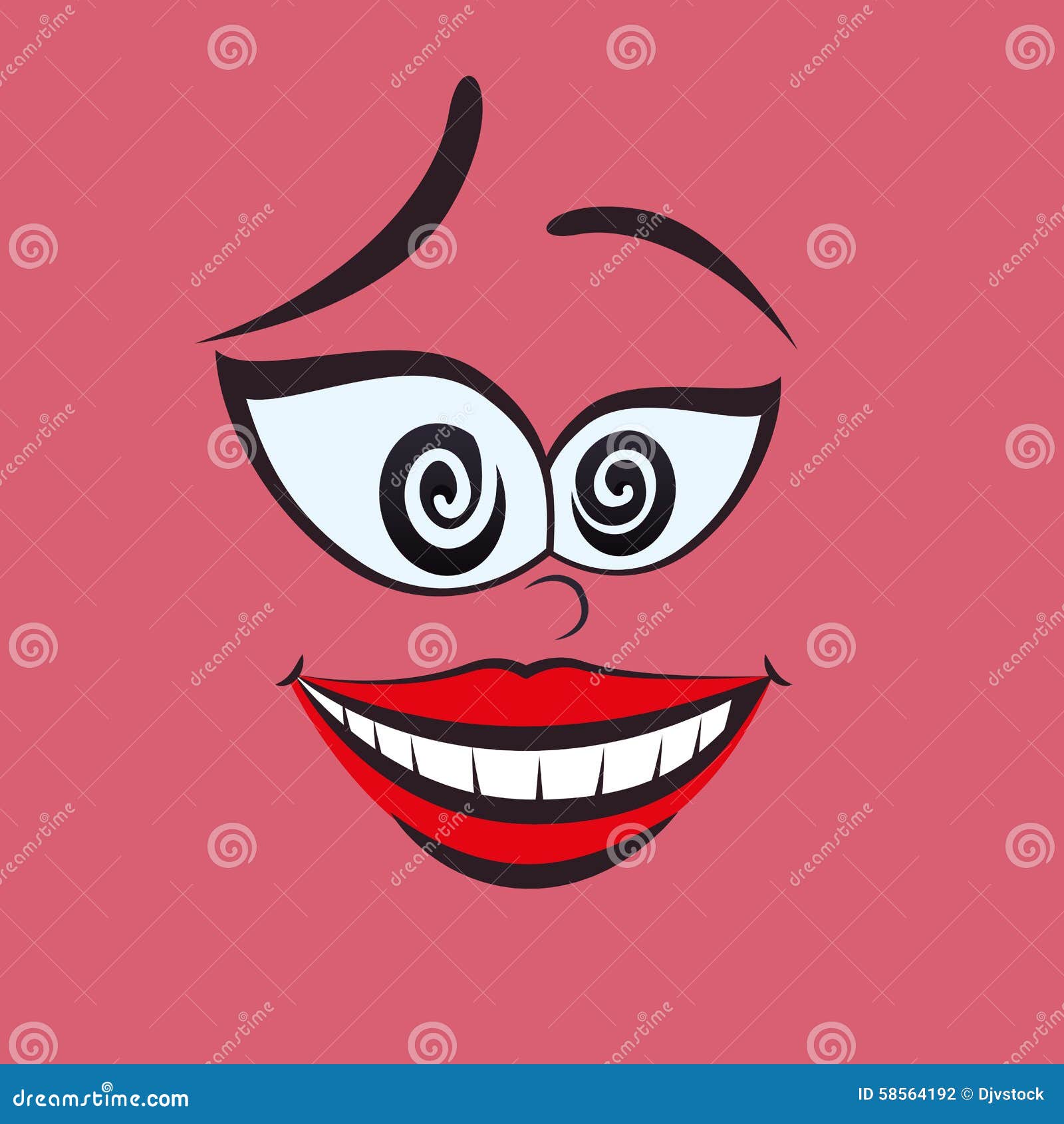 Cartoon face design stock vector. Illustration of active - 58564192