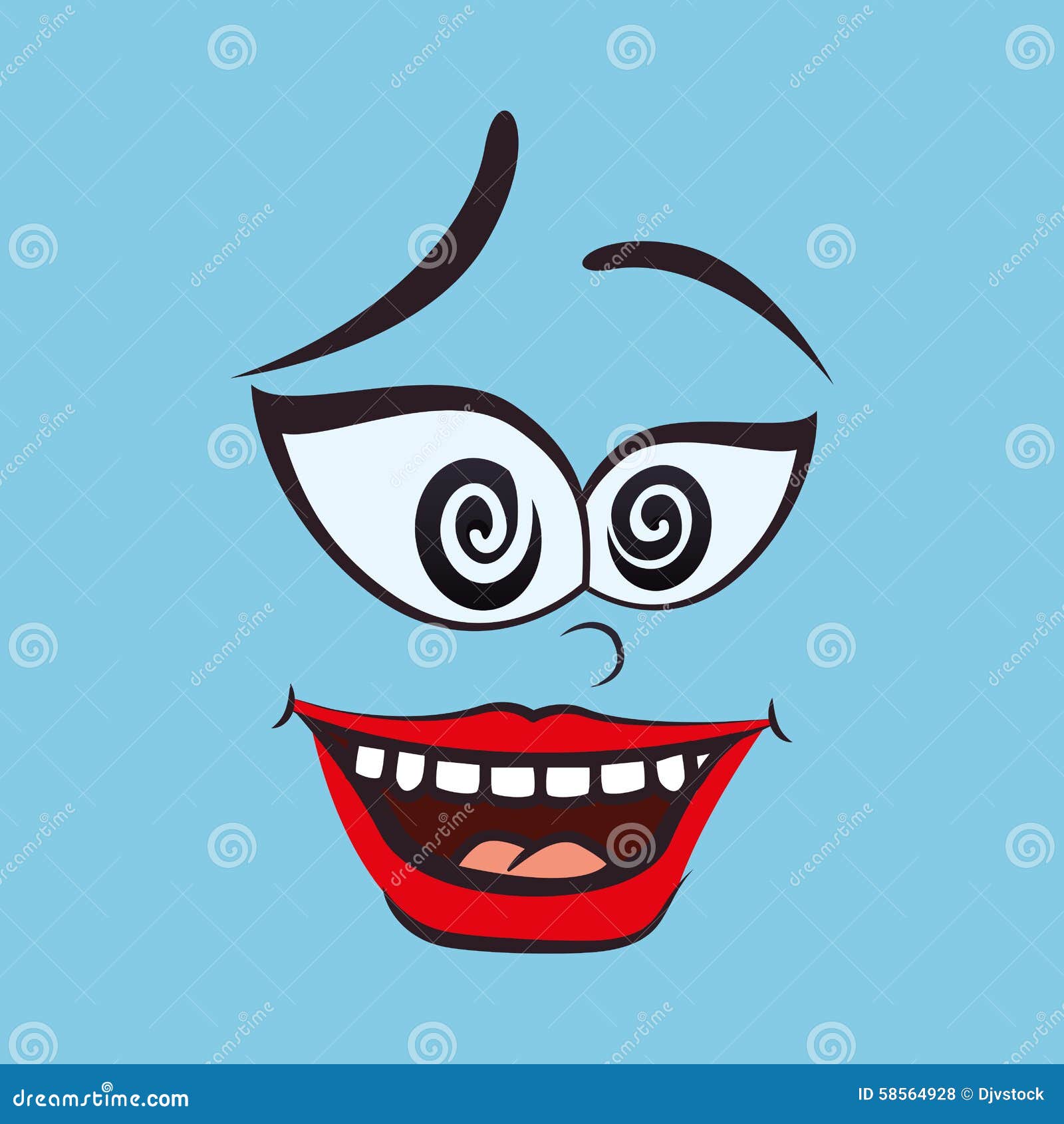 Cartoon face design stock vector. Illustration of avatar - 58564928