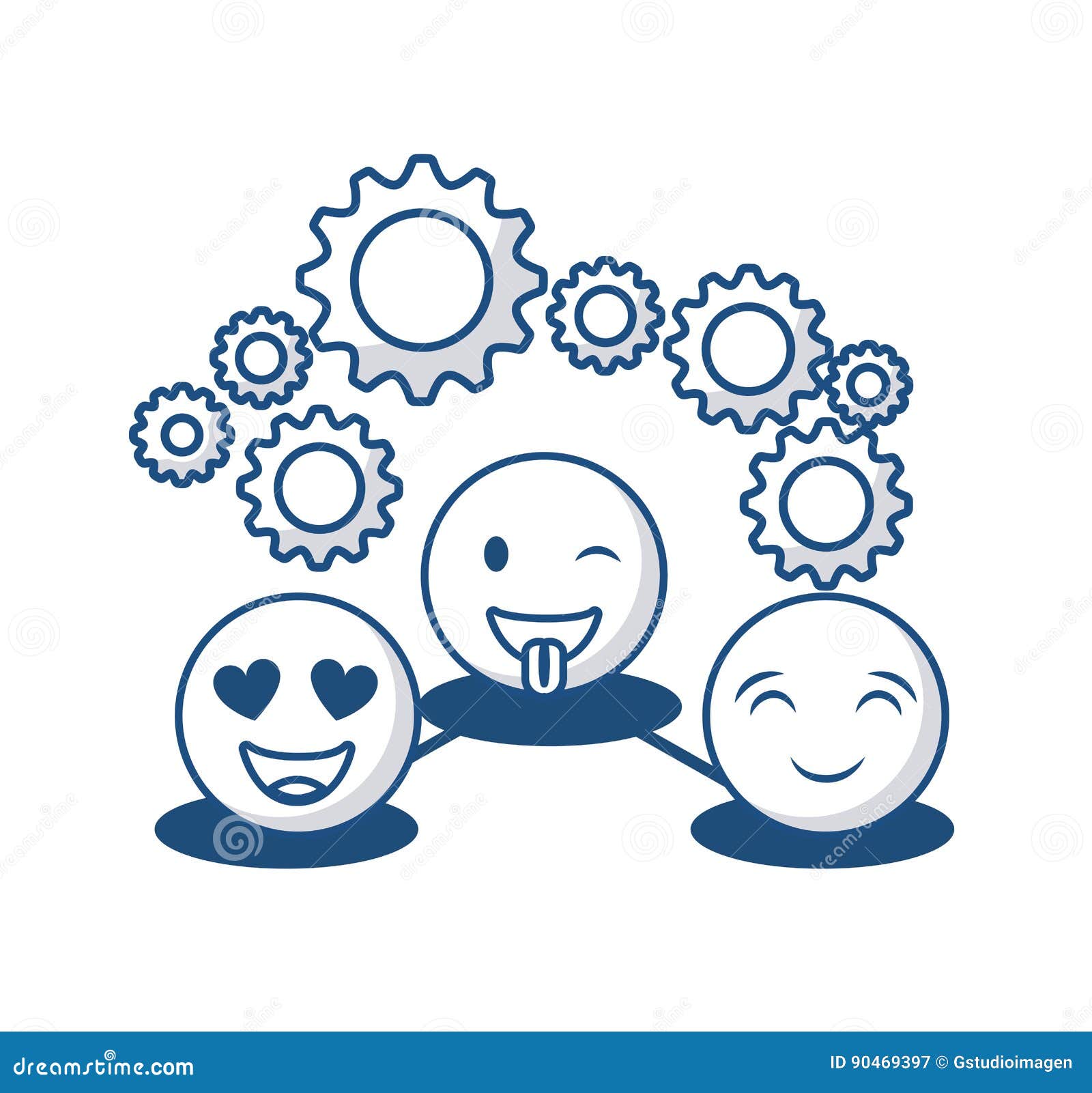 Cartoon face design stock vector. Illustration of funny - 90469397