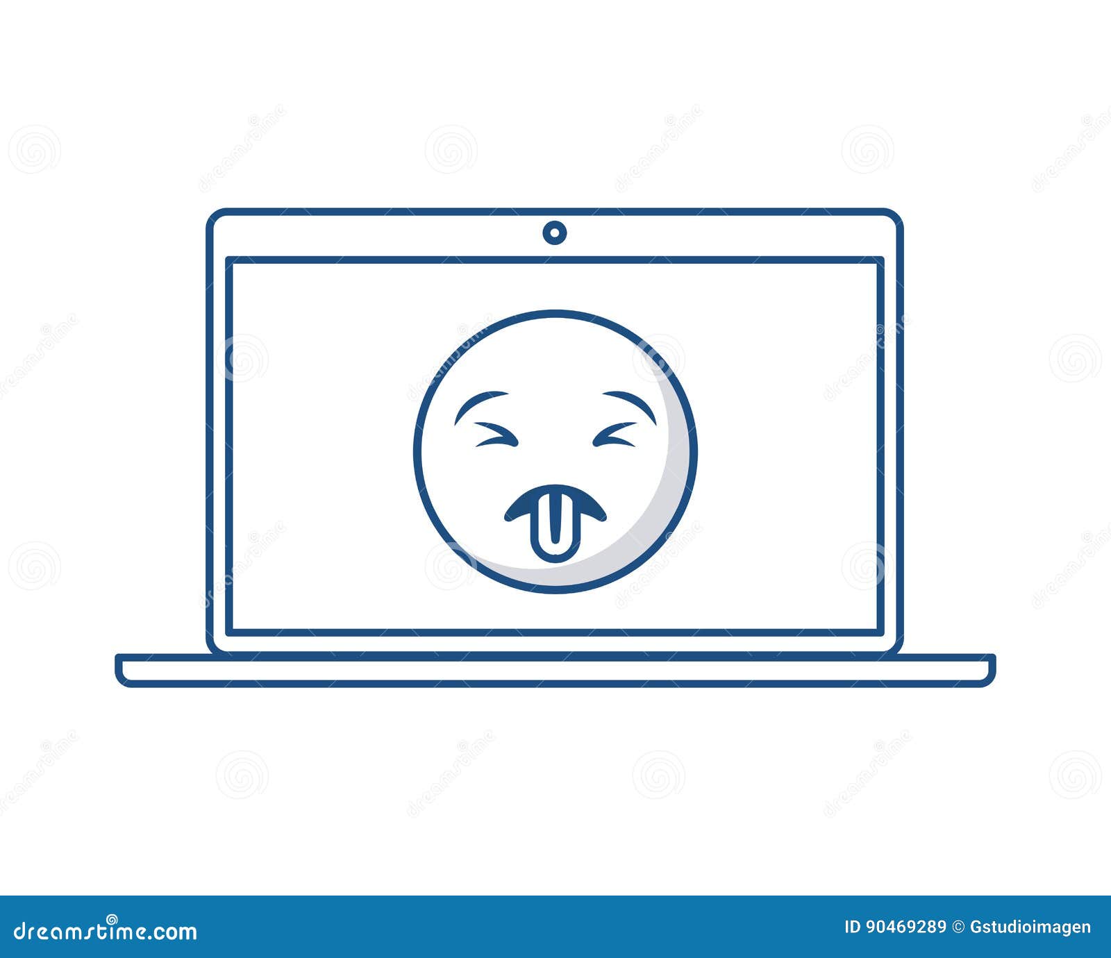 Cartoon face design stock vector. Illustration of emotion - 90469289