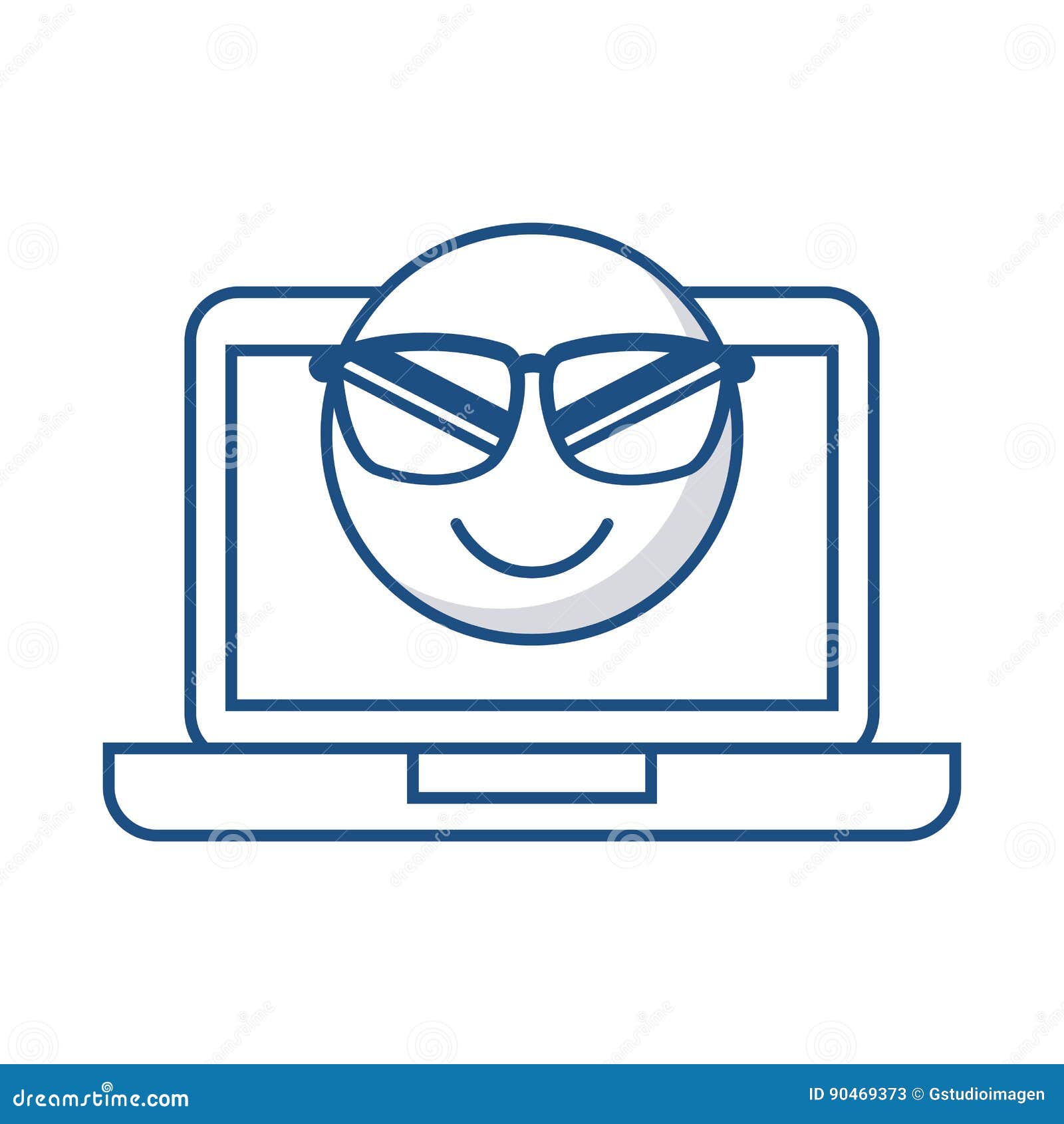 Cartoon face design stock vector. Illustration of cool - 90469373