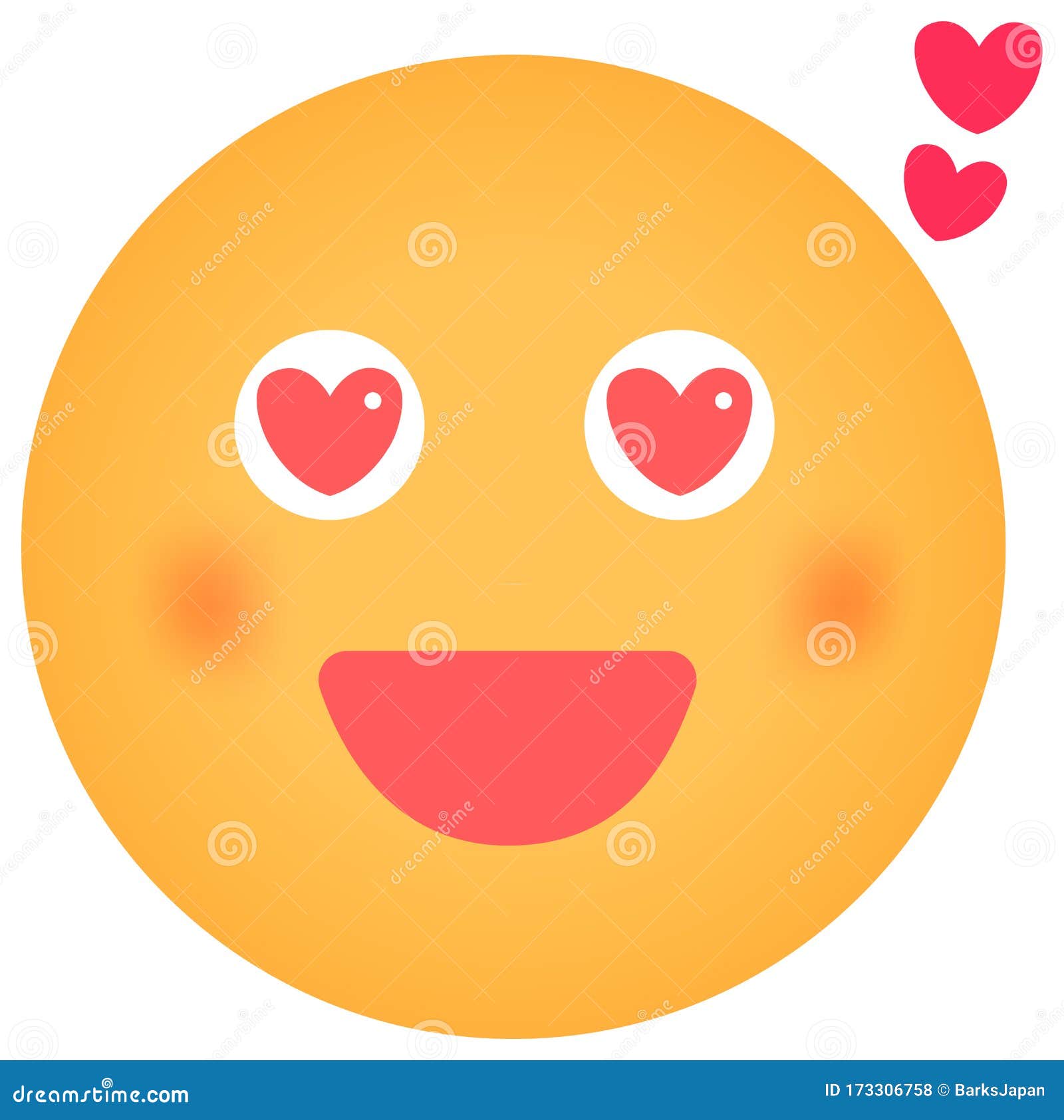 Cartoon Face Emoticon Illustration / Heart Stock Vector - Illustration ...