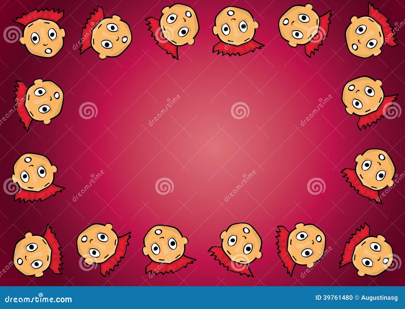 Cartoon face frame stock illustration. Illustration of laughter - 39761480