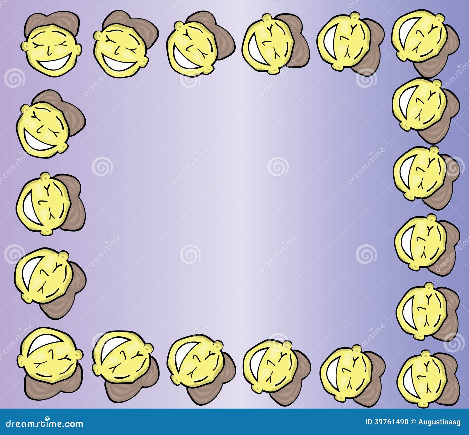 Cartoon face frame stock illustration. Illustration of white - 39761490