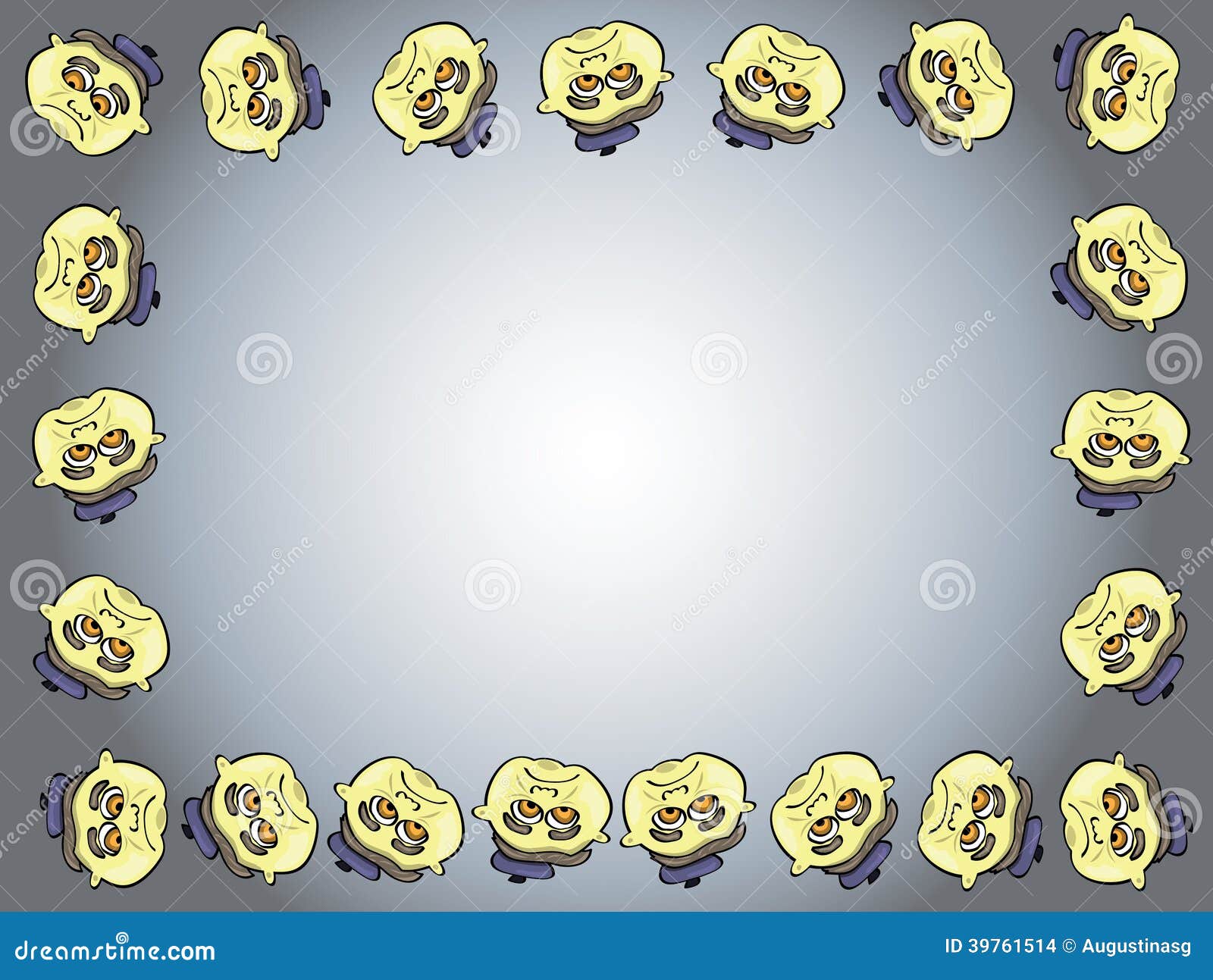 Cartoon face frame stock illustration. Illustration of female - 39761514