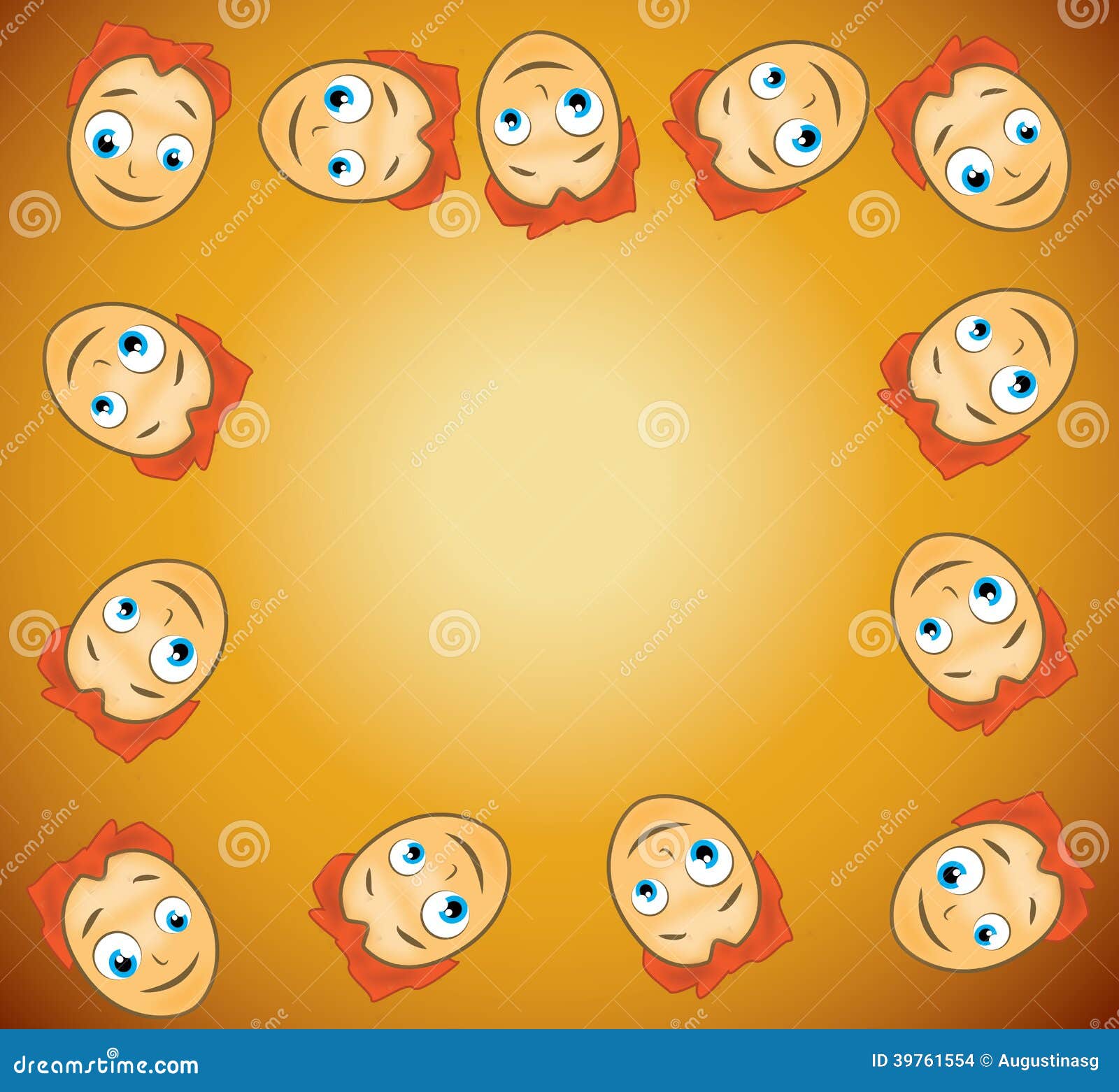 Cartoon face frame stock illustration. Illustration of laughter - 39761554