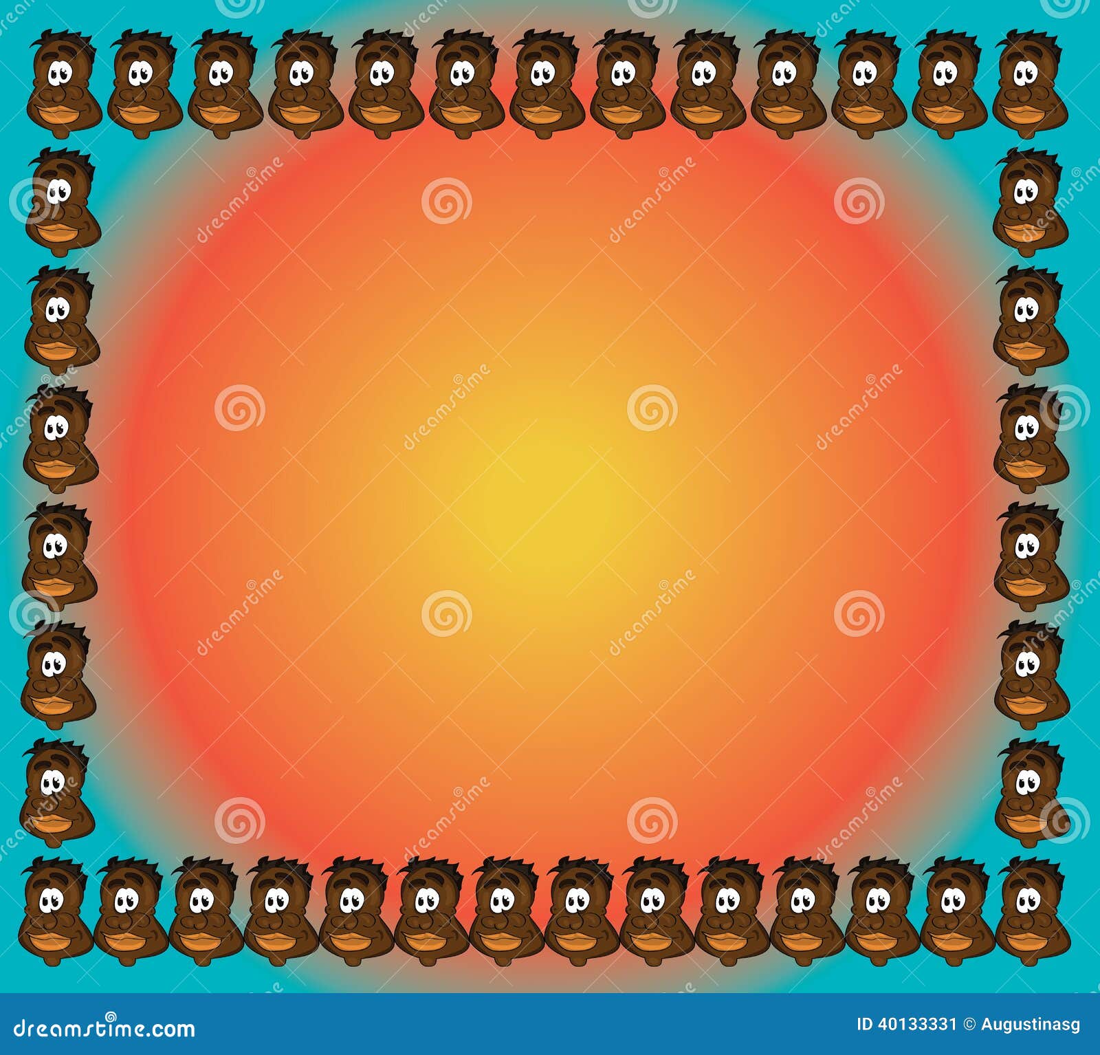 Cartoon face frame stock illustration. Illustration of lips - 40133331
