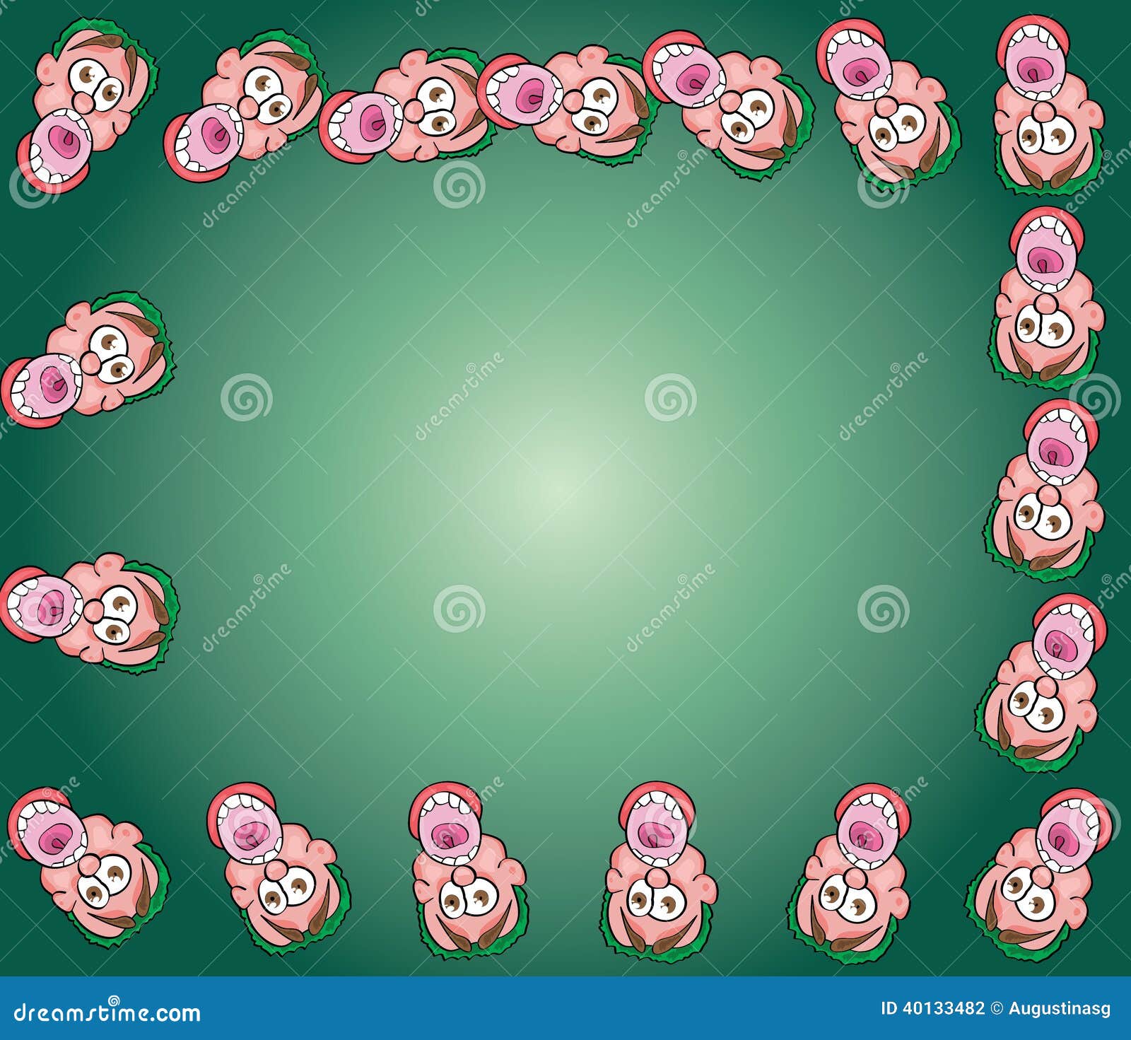 Cartoon face frame stock illustration. Illustration of laughter - 40133482