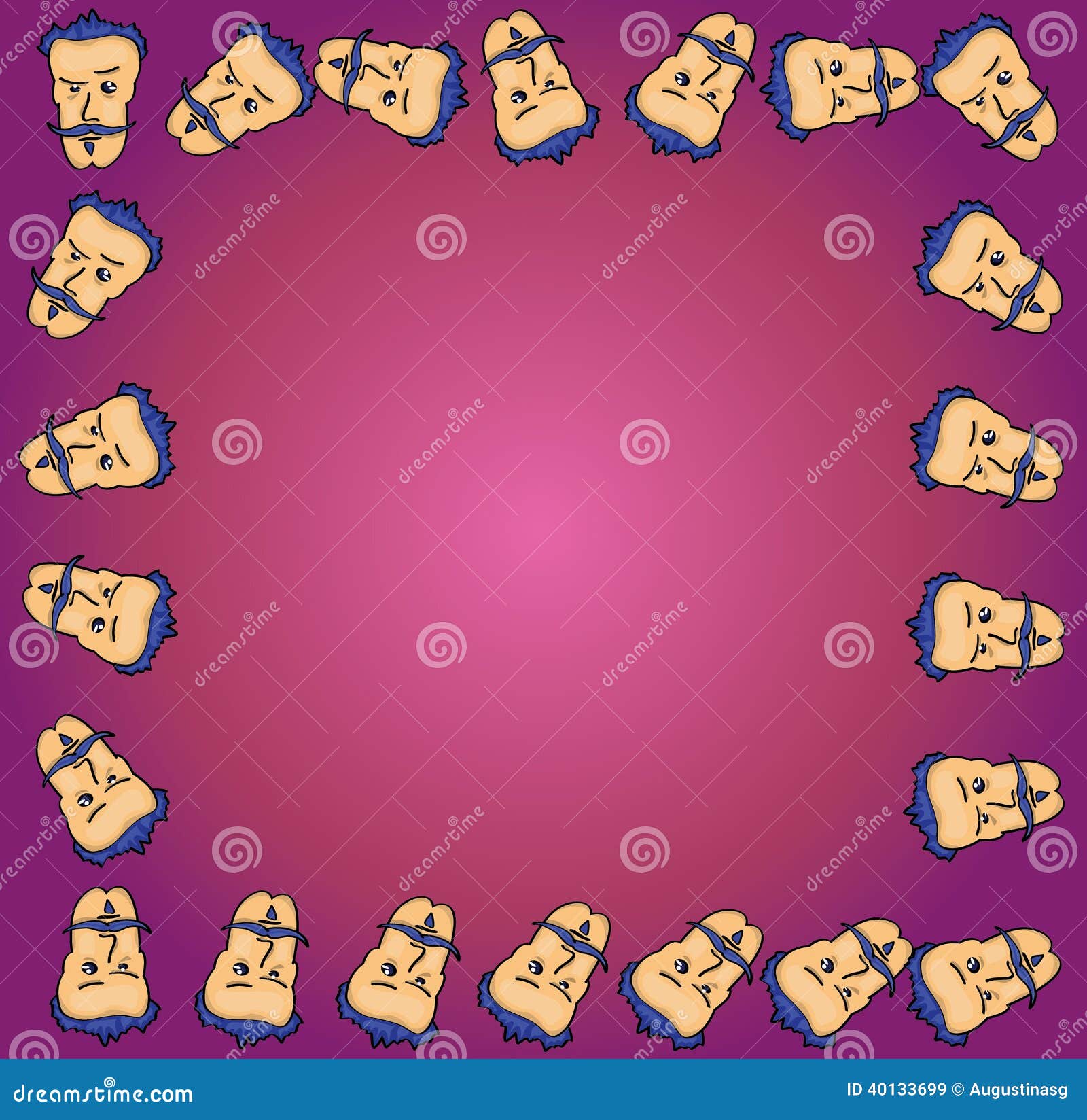 Cartoon face frame stock illustration. Illustration of clip - 40133699