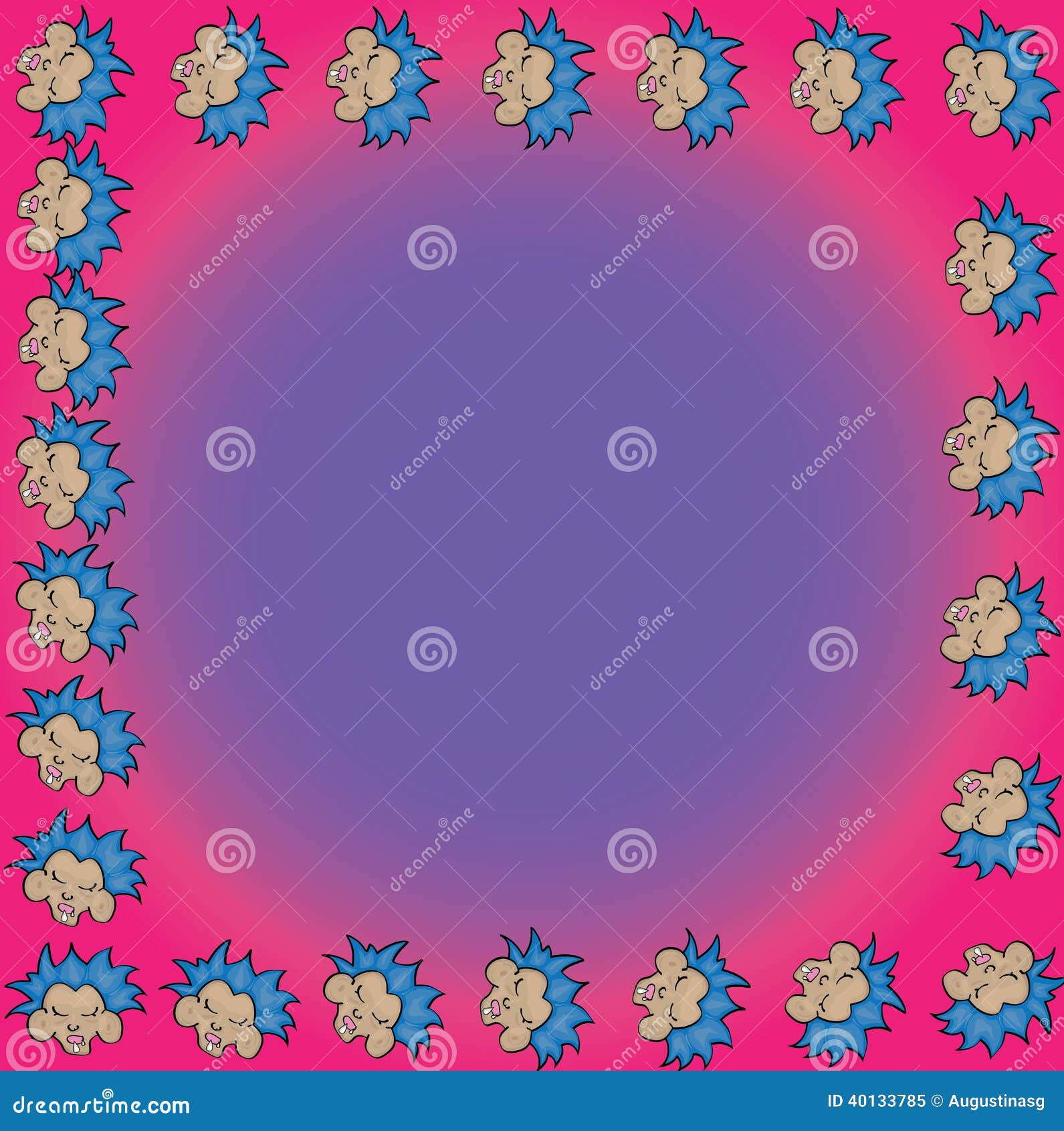 Cartoon face frame stock illustration. Illustration of animated - 40133785